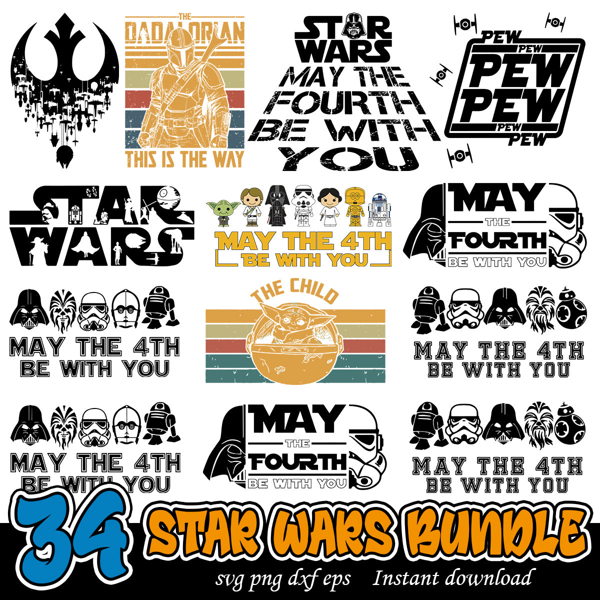 Star wars bundle, Disney Star wars svg bundle – svg files for cricut