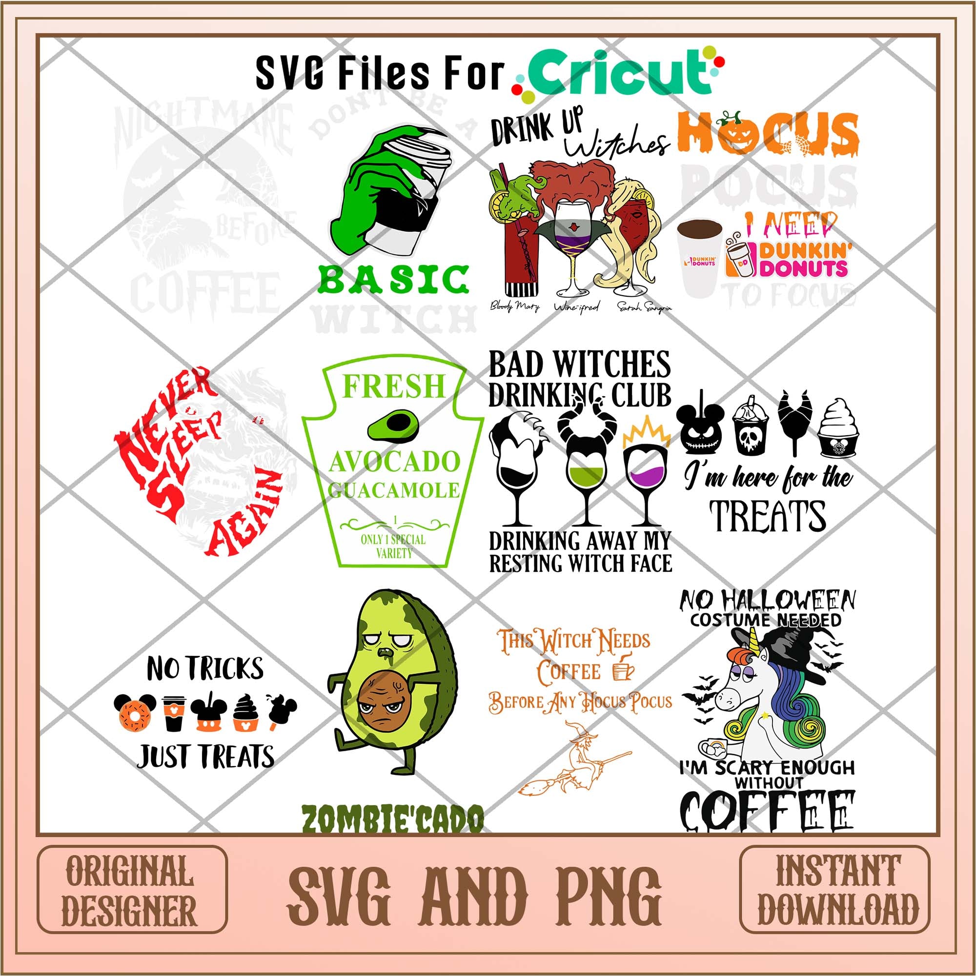 Drink Coffee halloween svg bundle, Halloween day svg - Svgfileforcricu ...