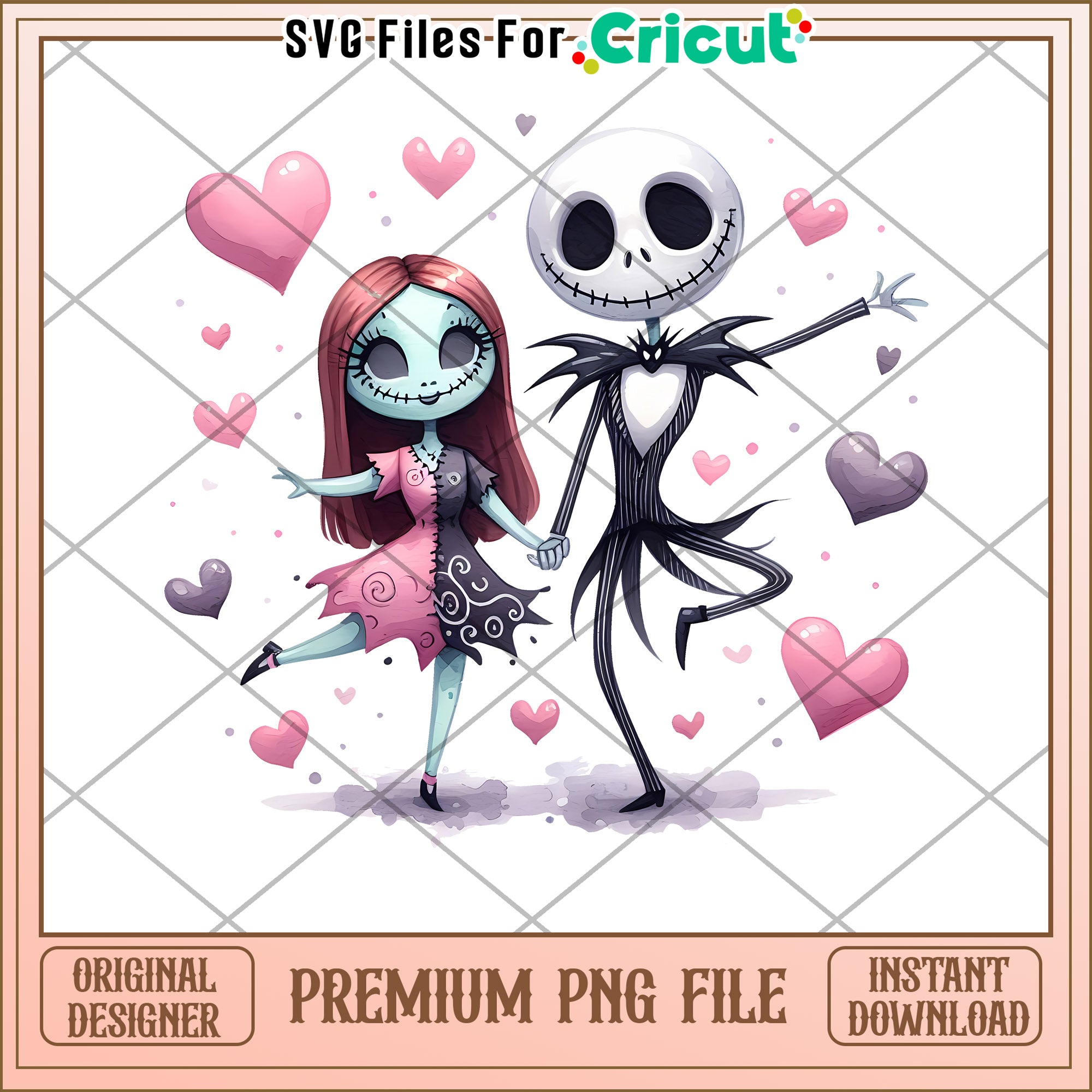 Cute Halloween Lovers Clipart PNG for Crafts Decor – svg files for cricut