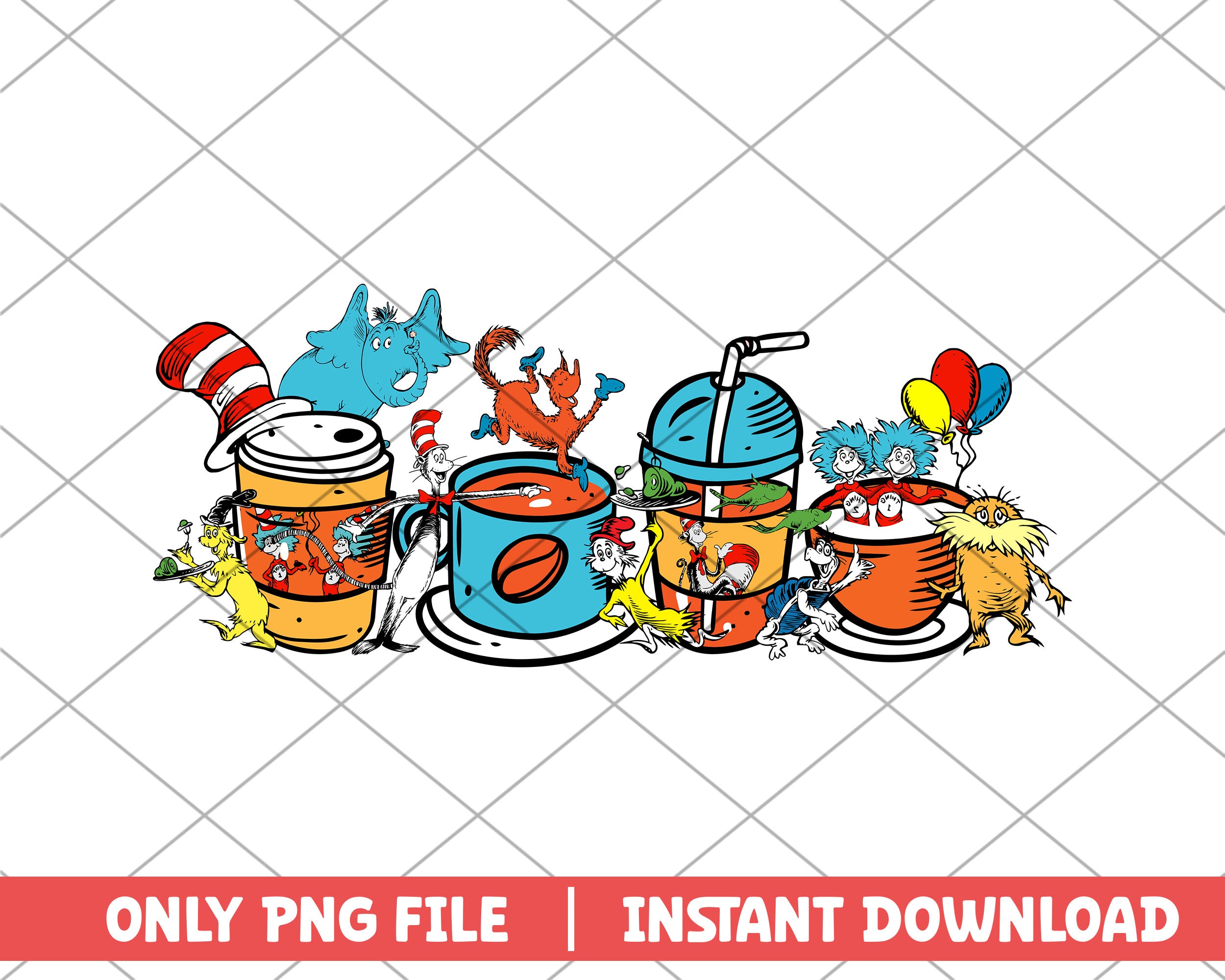 Dr.Seuss coffee png – svg files for cricut