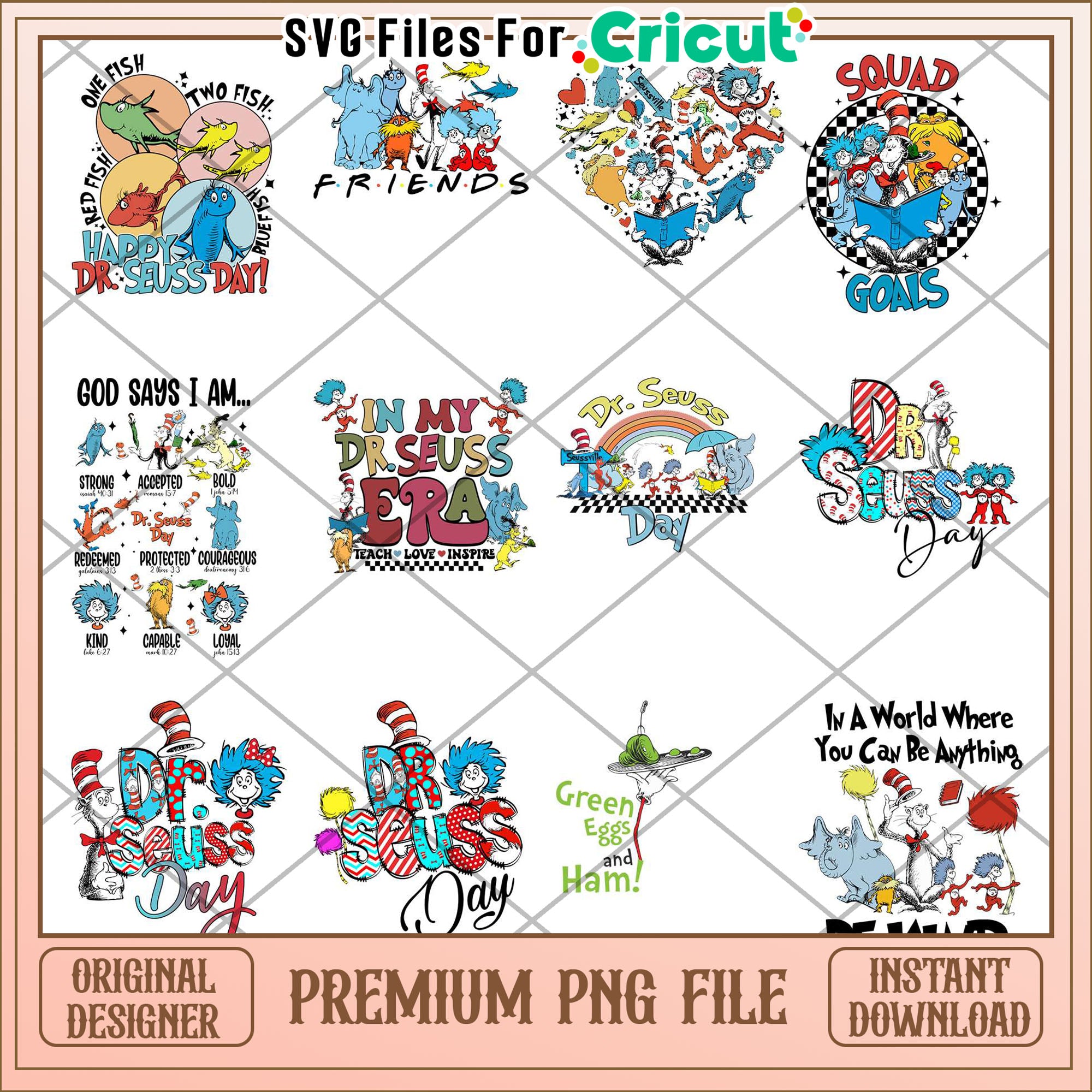 Dr Seuss Day Bundle Premium PNG Files for Creative Projects – svg files ...