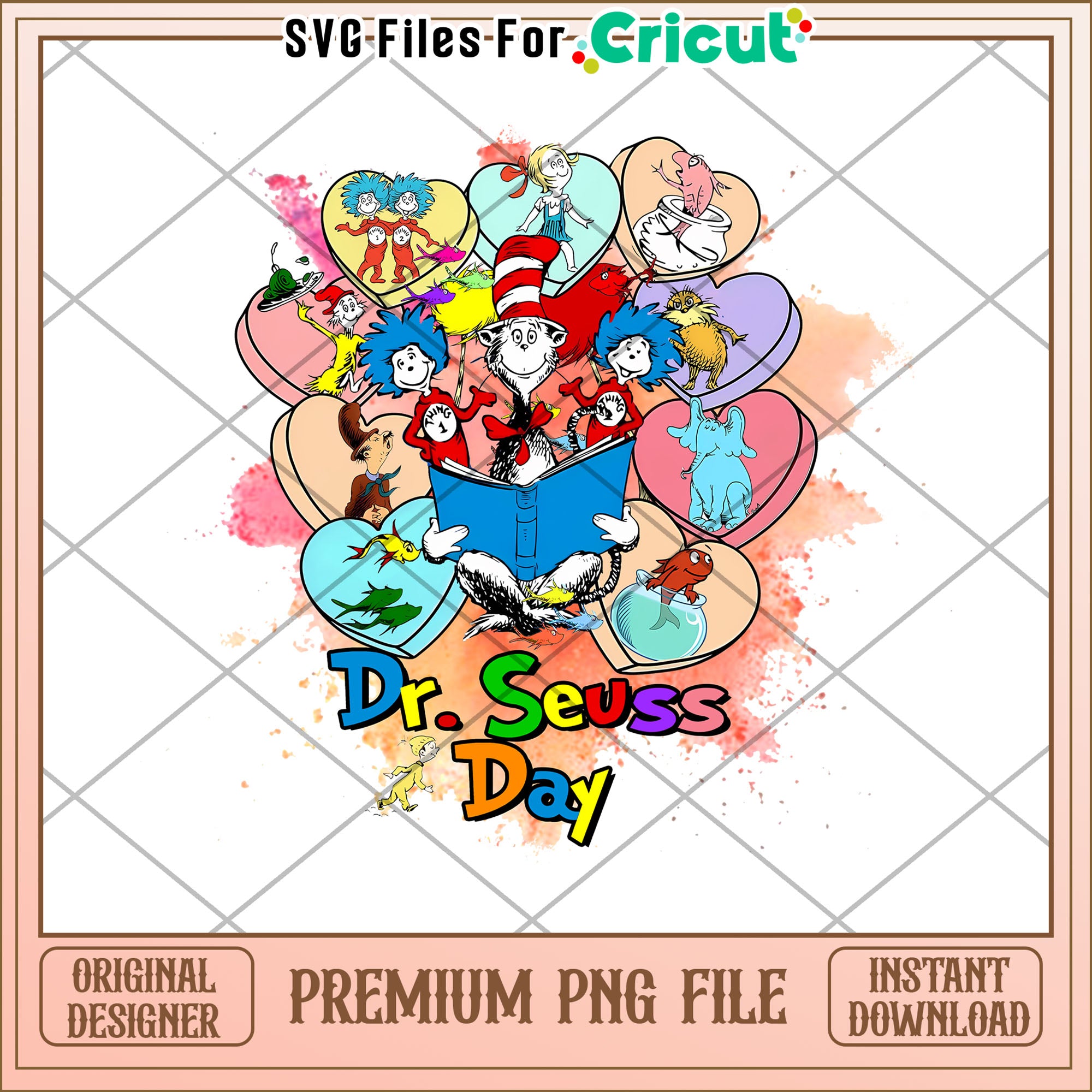 Dr Seuss Day Colorful PNG Art for Kids Activities Download – svg files ...