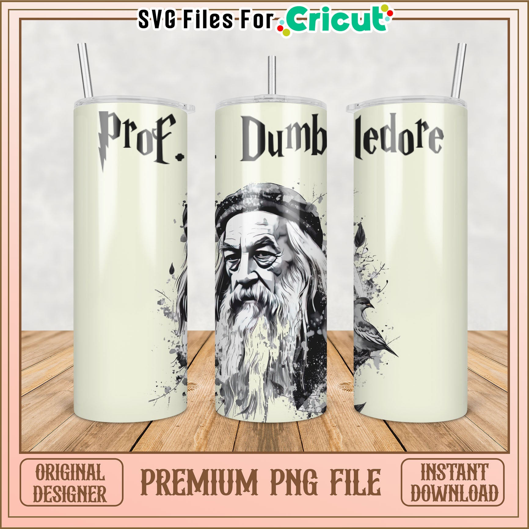 Dumbledore Tumbler PNG Sublimation – svg files for cricut