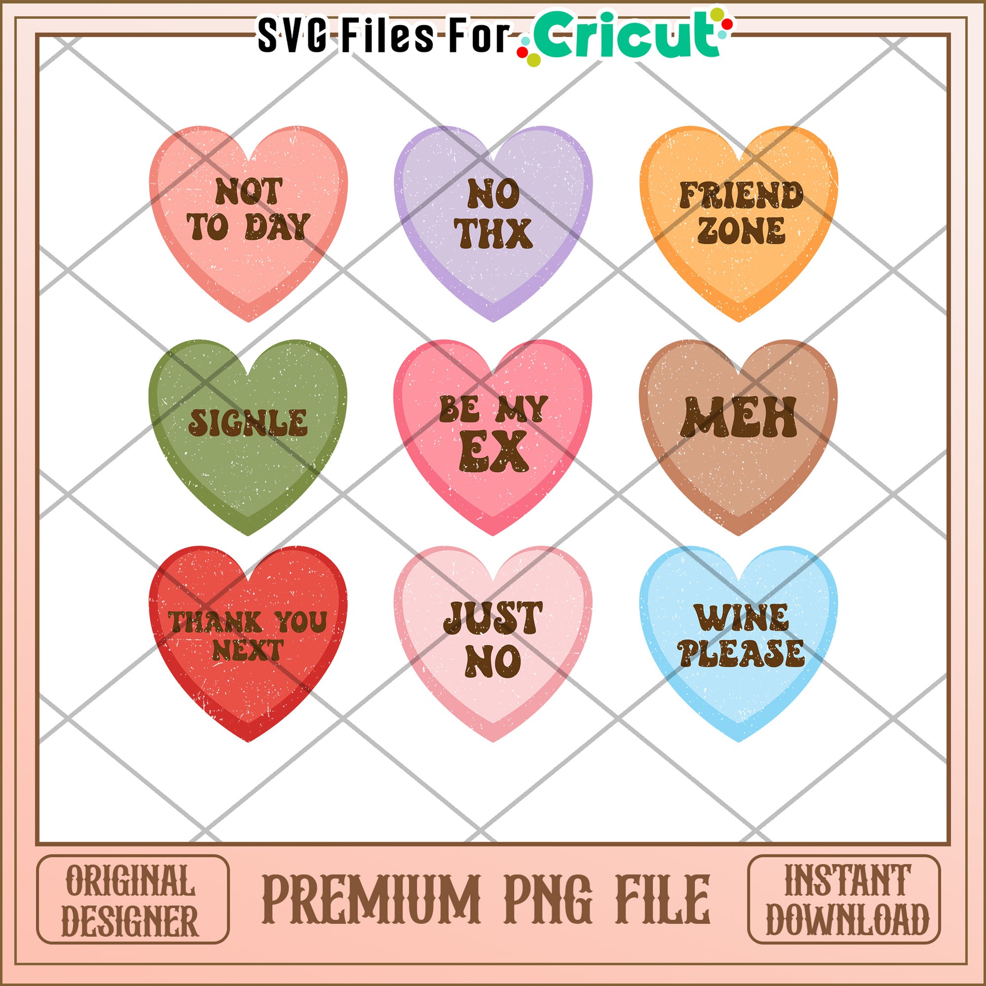 Funny Valentine Hearts PNG Download – svg files for cricut