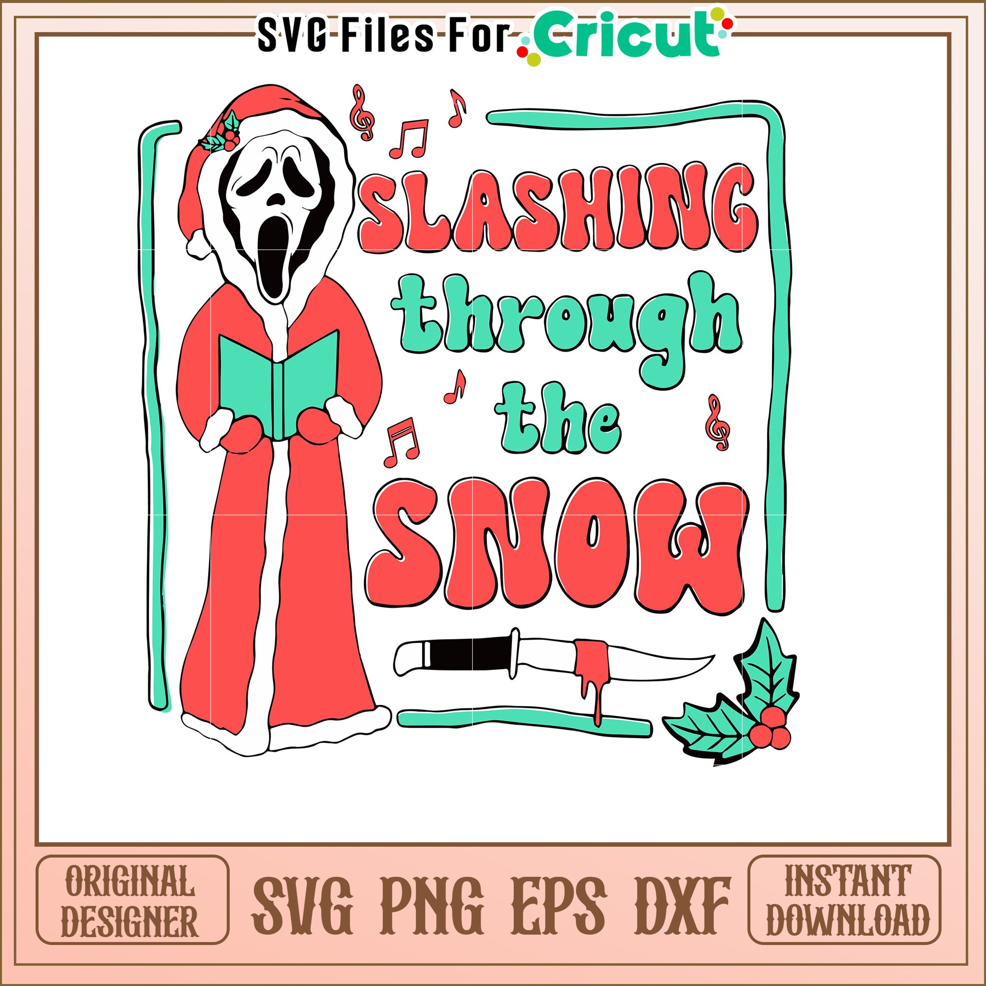 Ghostface Santa SVG Christmas Design – svg files for cricut