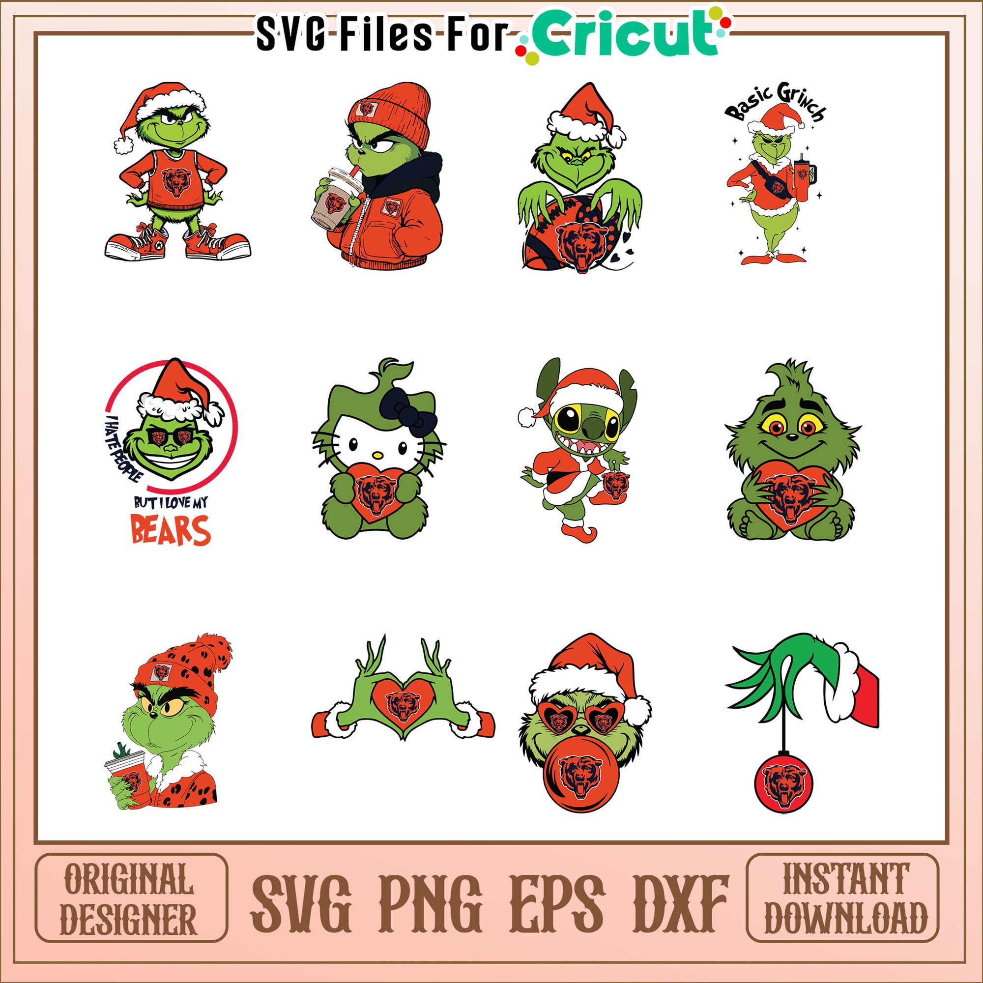 Grinch Christmas SVG Bundle Instant Download – svg files for cricut
