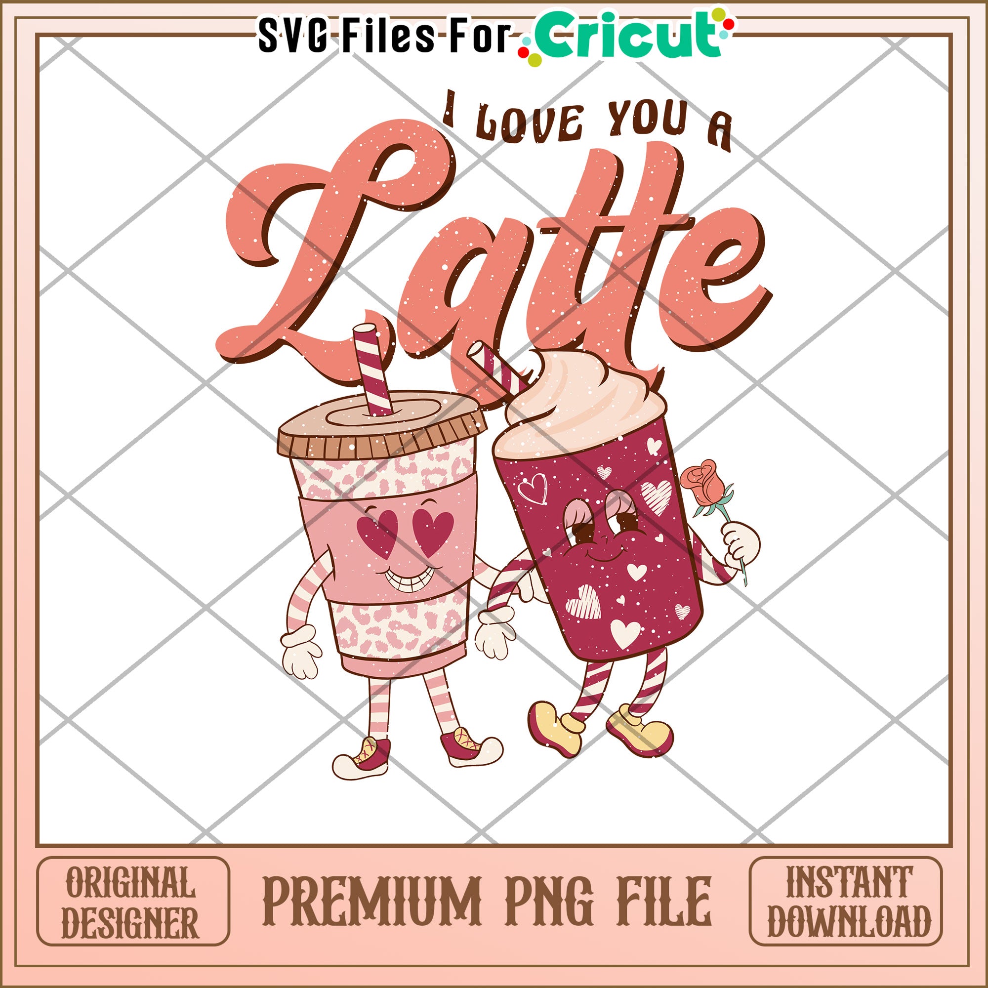 Latte Love PNG Valentines Day Design – svg files for cricut