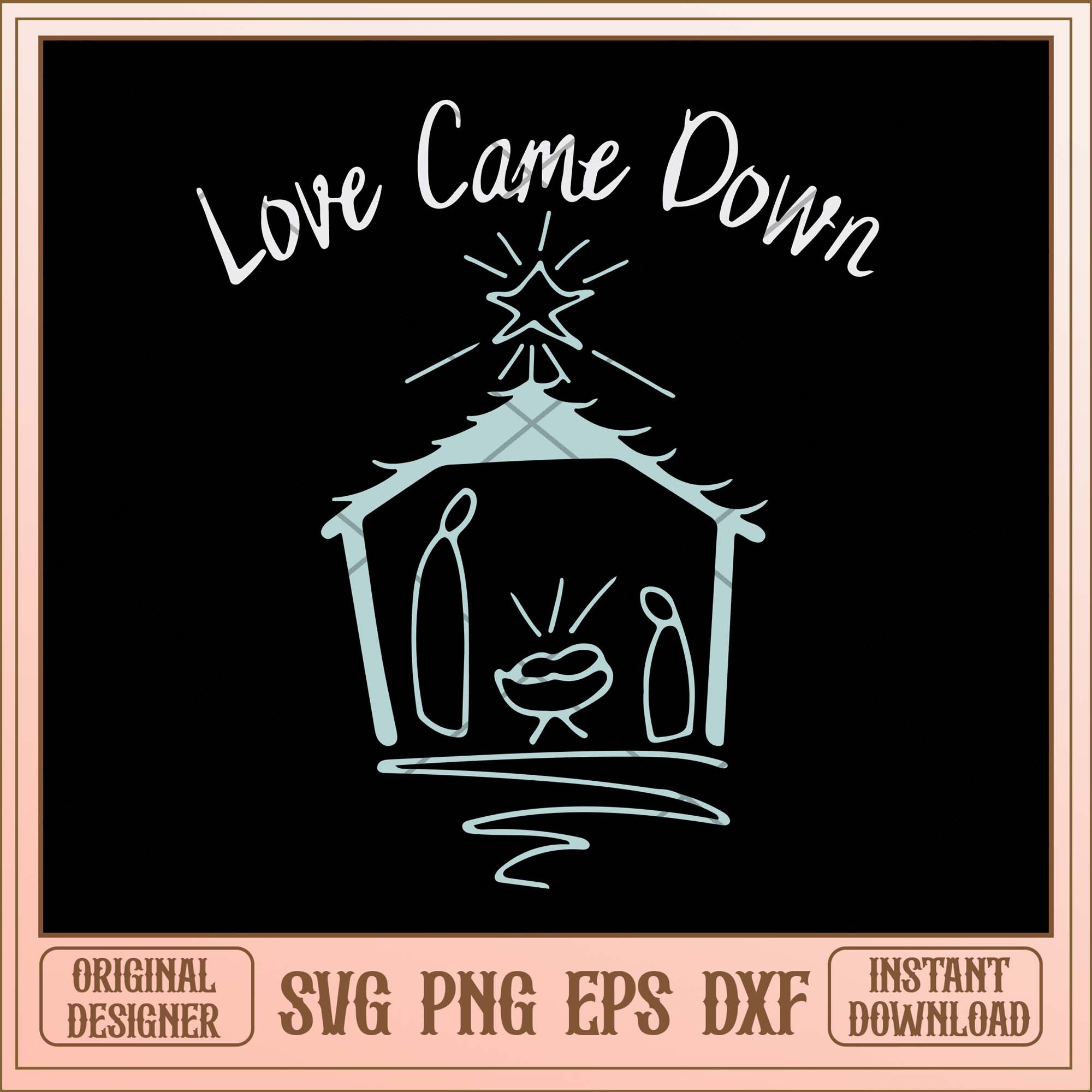 Love came down svg, Blue house art svg bundle – svg files for cricut