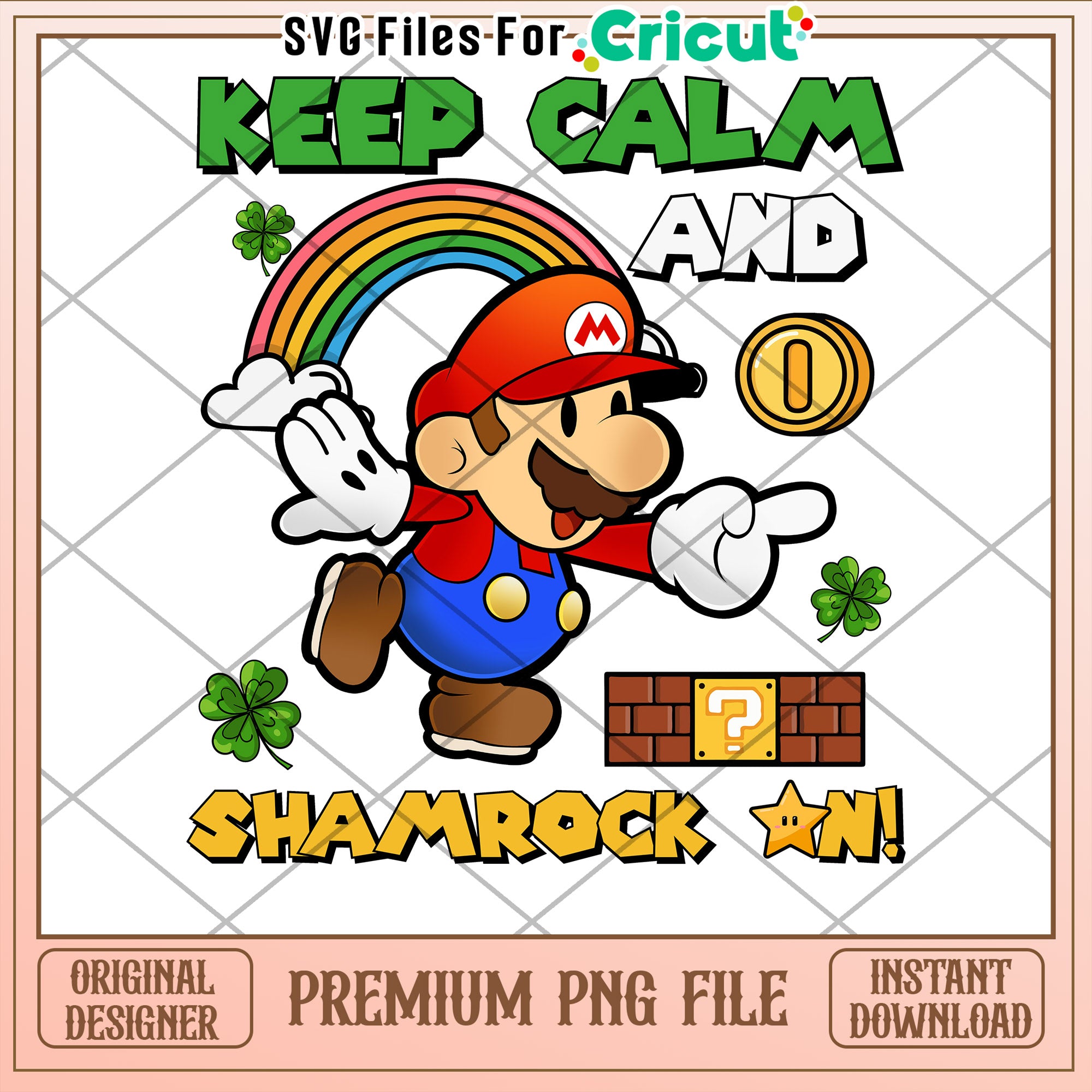 Mario St Patricks Day PNG Download – svg files for cricut