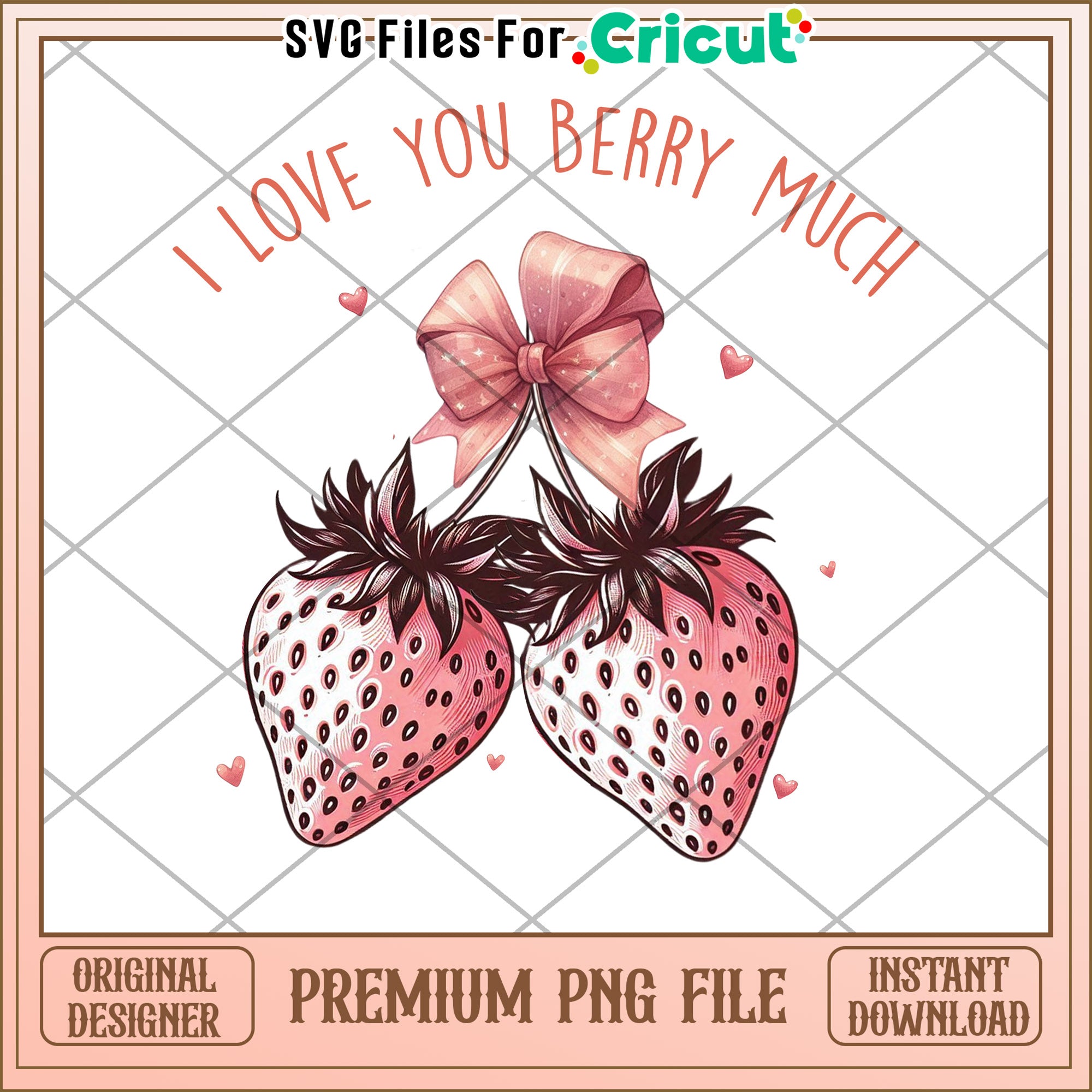 Strawberry Valentines PNG Download – svg files for cricut