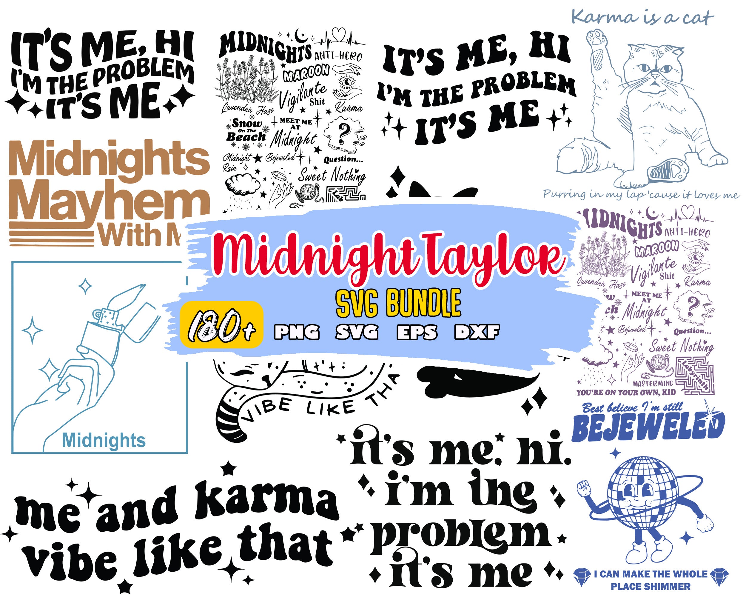 It's me hi i'm the problem it's me bundle svg, taylor swift quotes svg ...