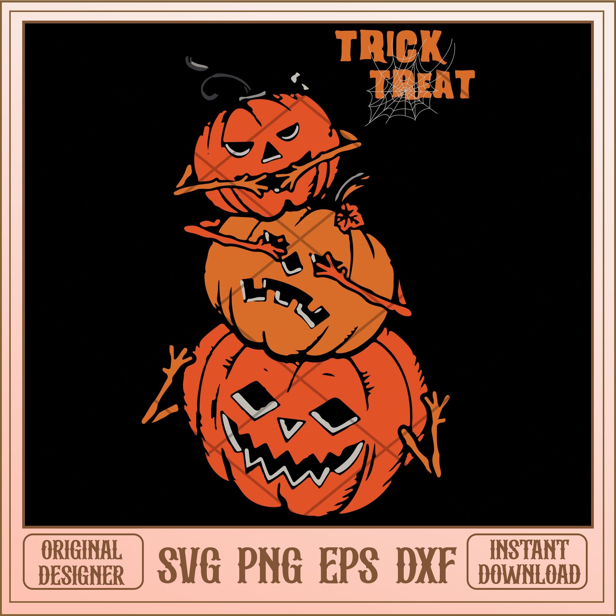 Trick treat pumpkin halloween svg, Halloween characters svg, digiotal ...