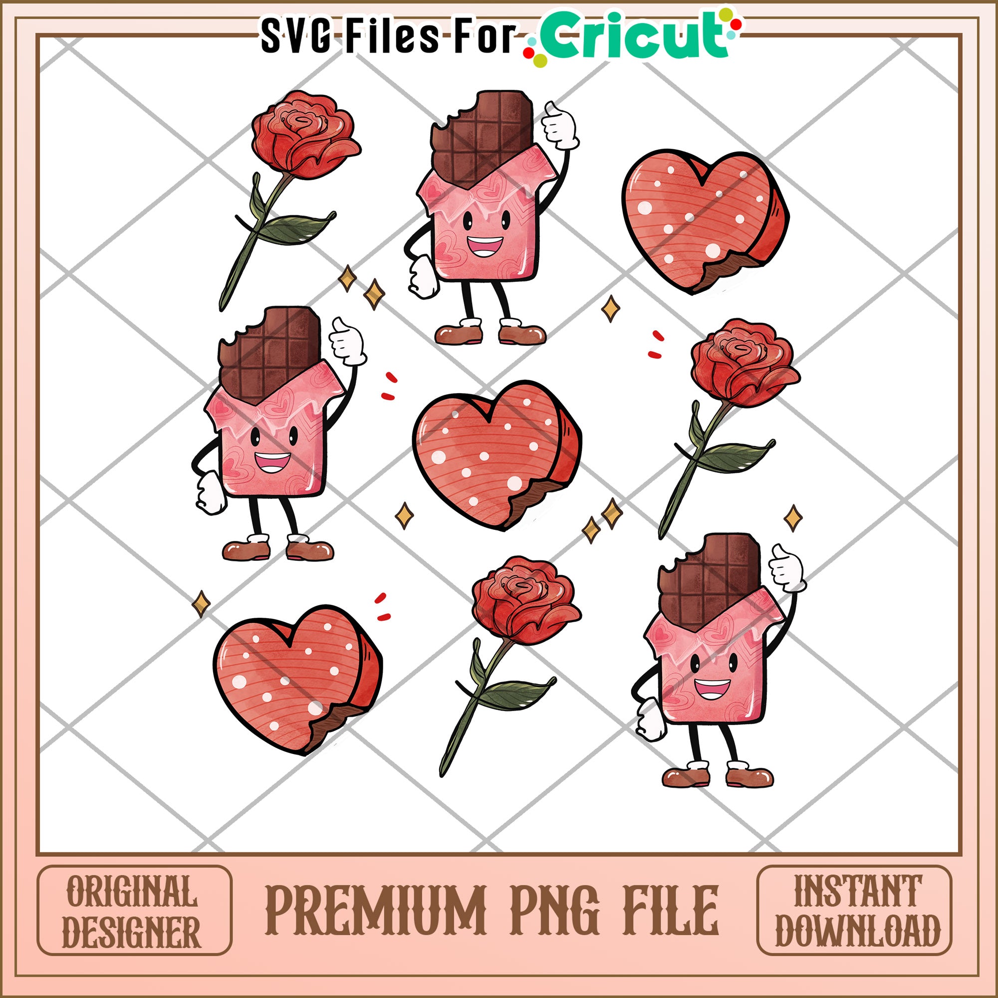 Valentine's Chocolate PNG Clipart – svg files for cricut