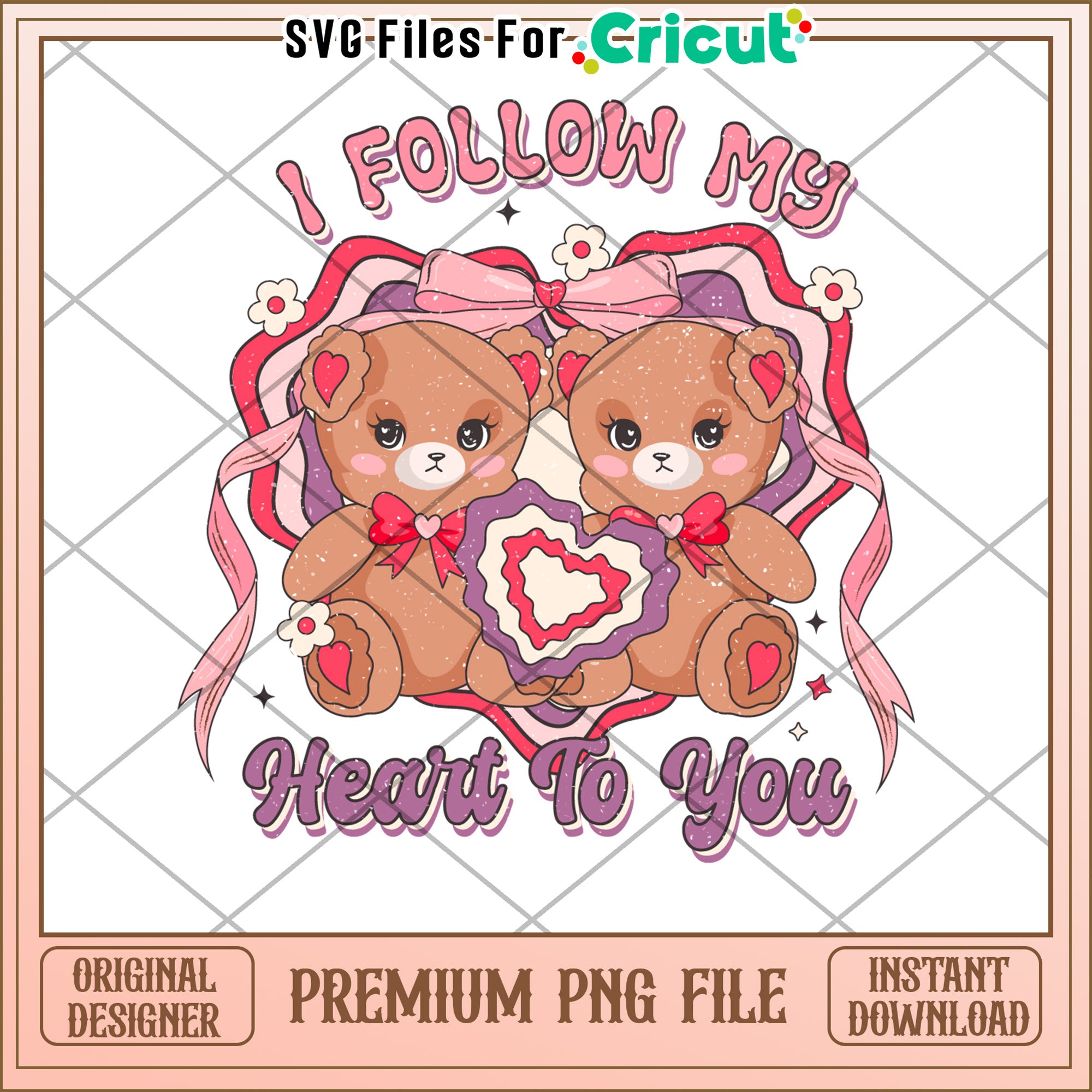 Valentines Day Teddy Bears PNG – svg files for cricut