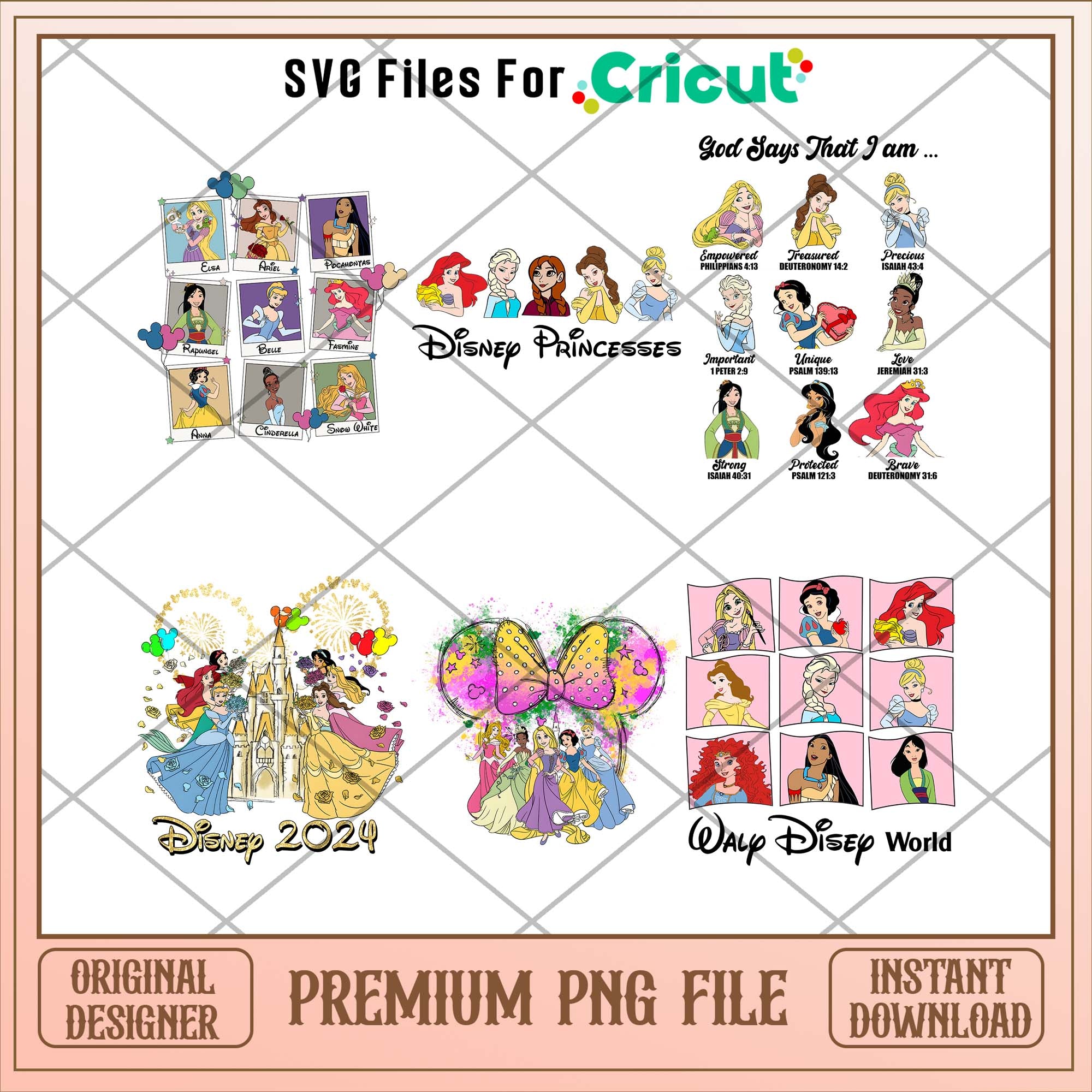 Disney Princess friends png bundle – svg files for cricut