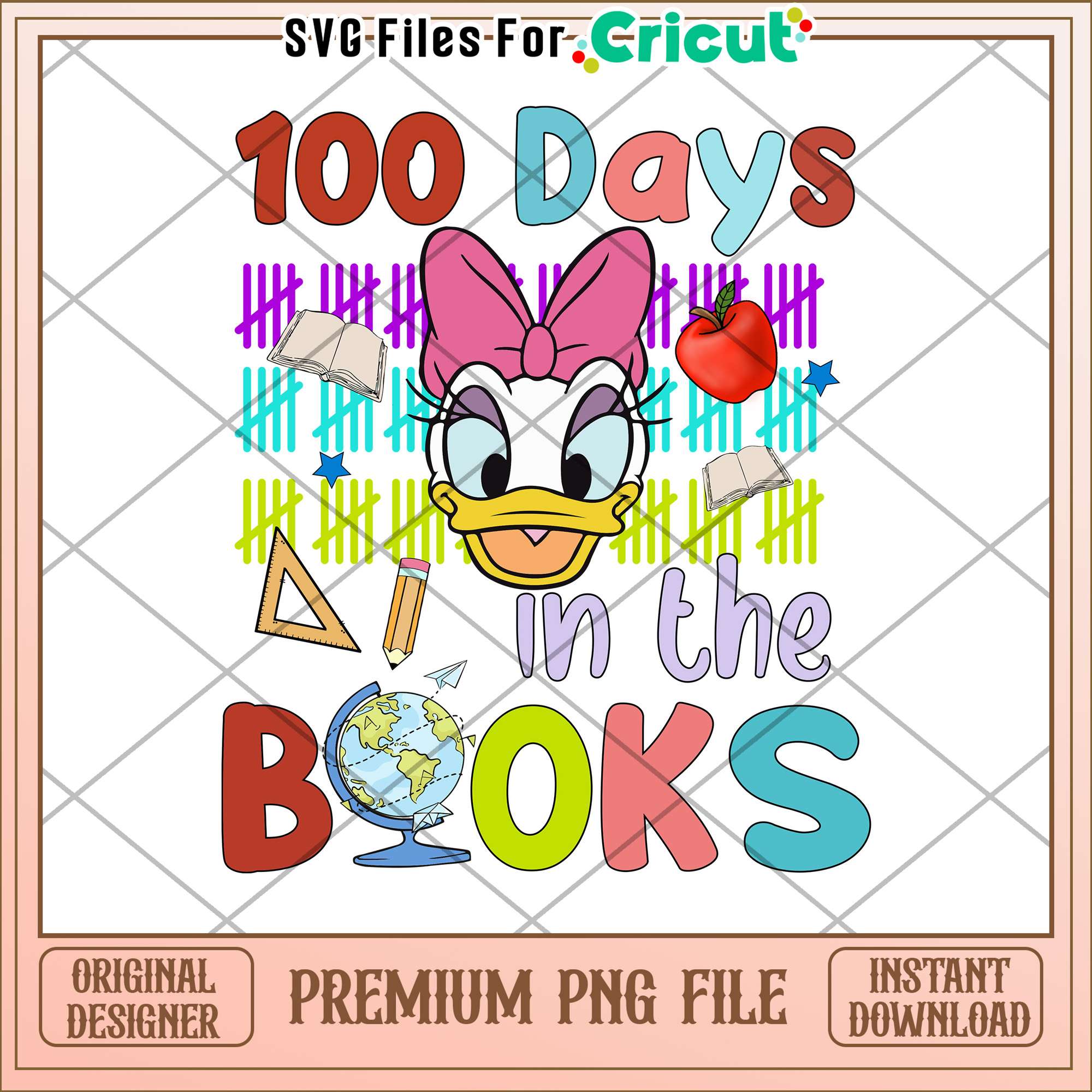 100 days in the book png, daisy duck png, disney school png – svg files ...