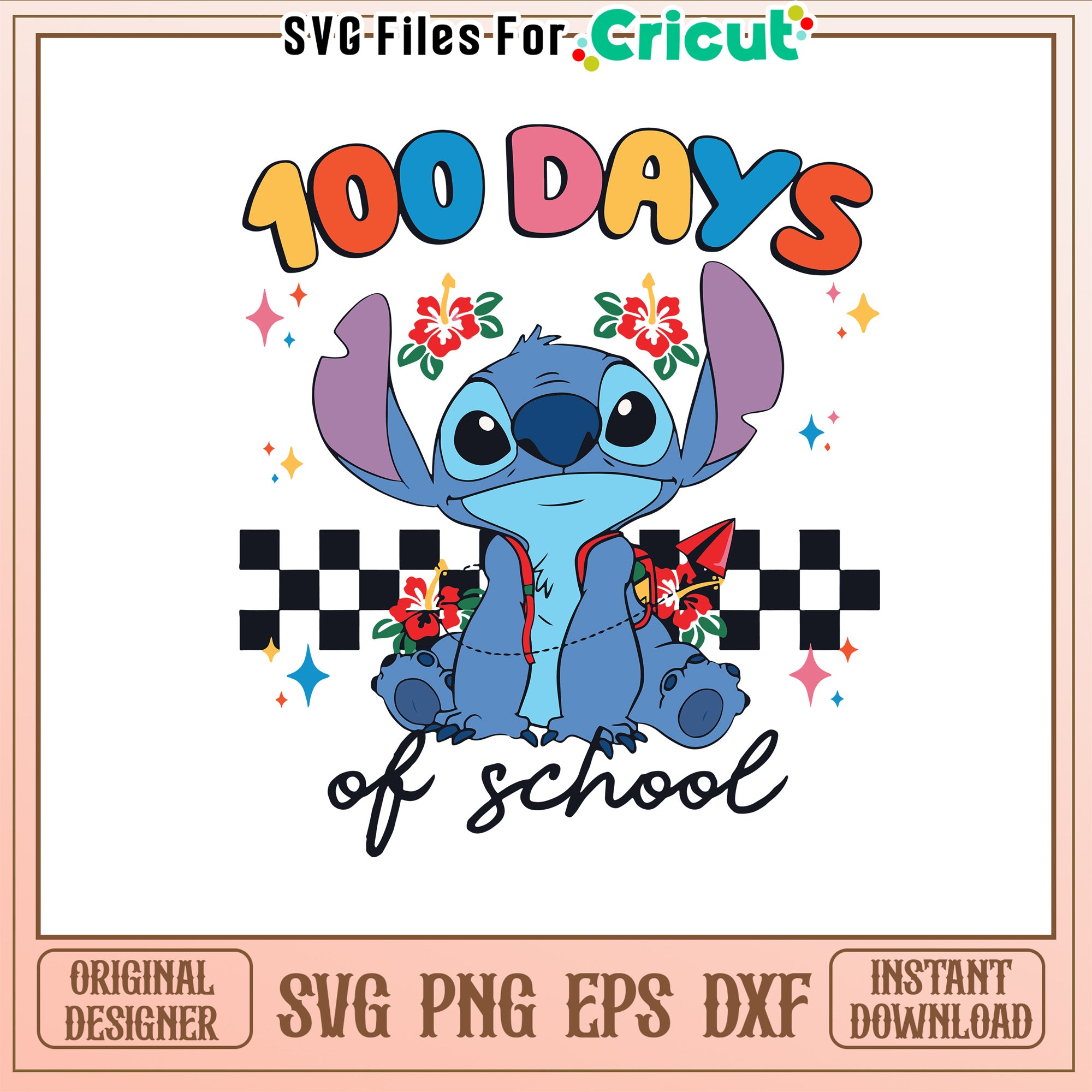 100 days of school svg, stitch flower svg, disney school svg – svg files for cricut