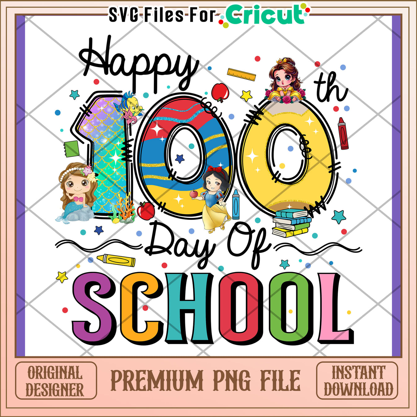 100th Day School PNG Design – svg files for cricut