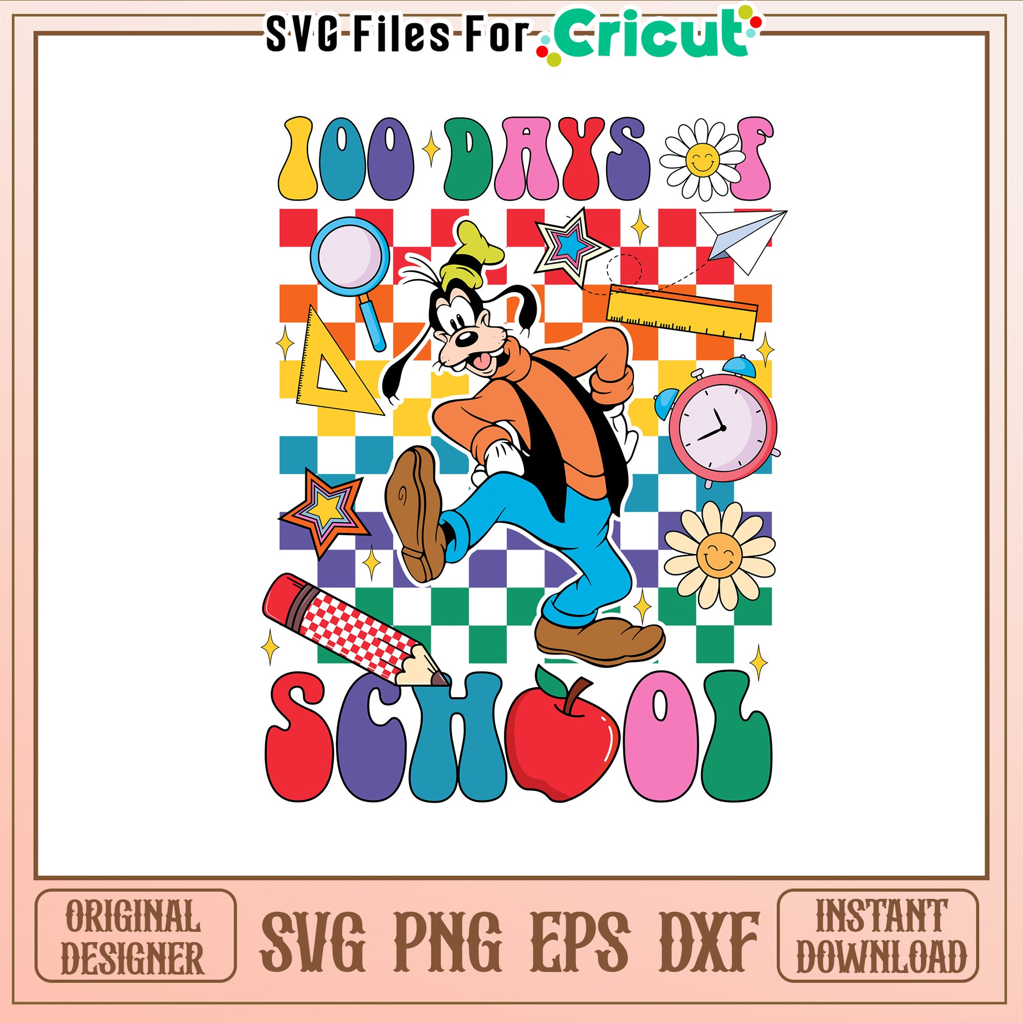 100th day of school school supplies svg, goofy svg, disney svg – svg ...