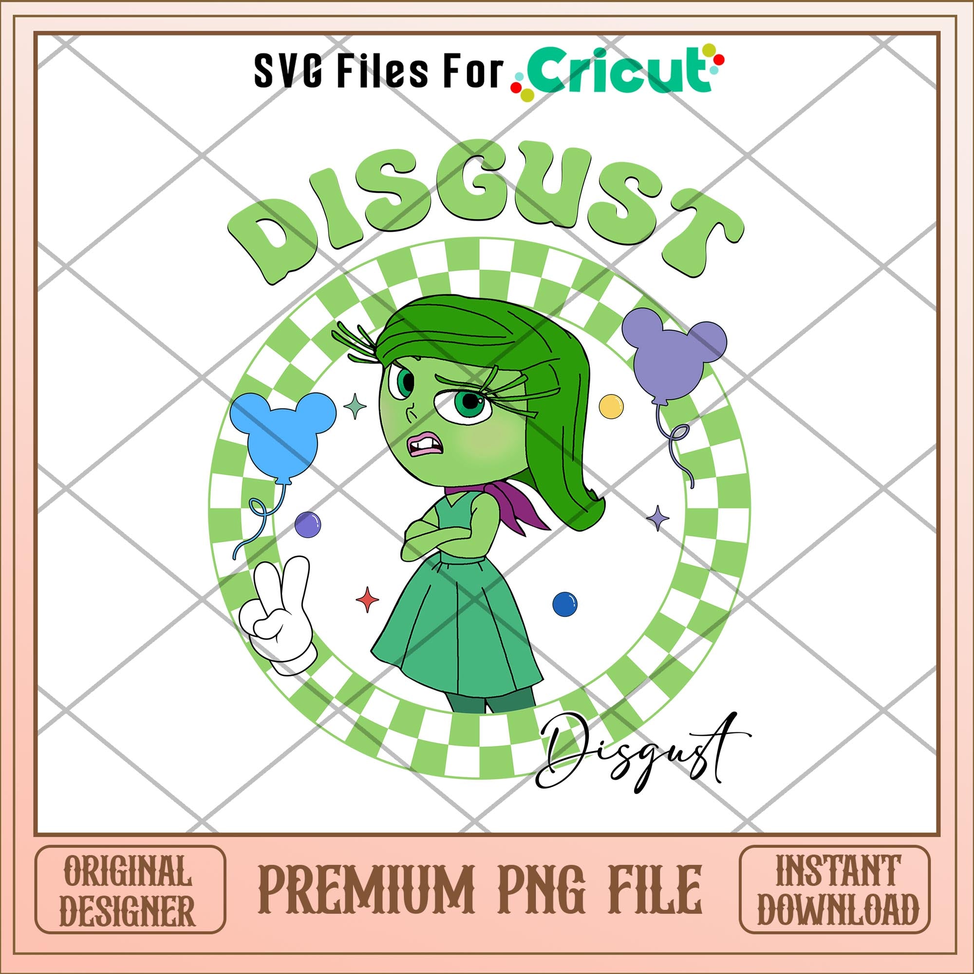 Emotions disgust Inside out 2 png – svg files for cricut