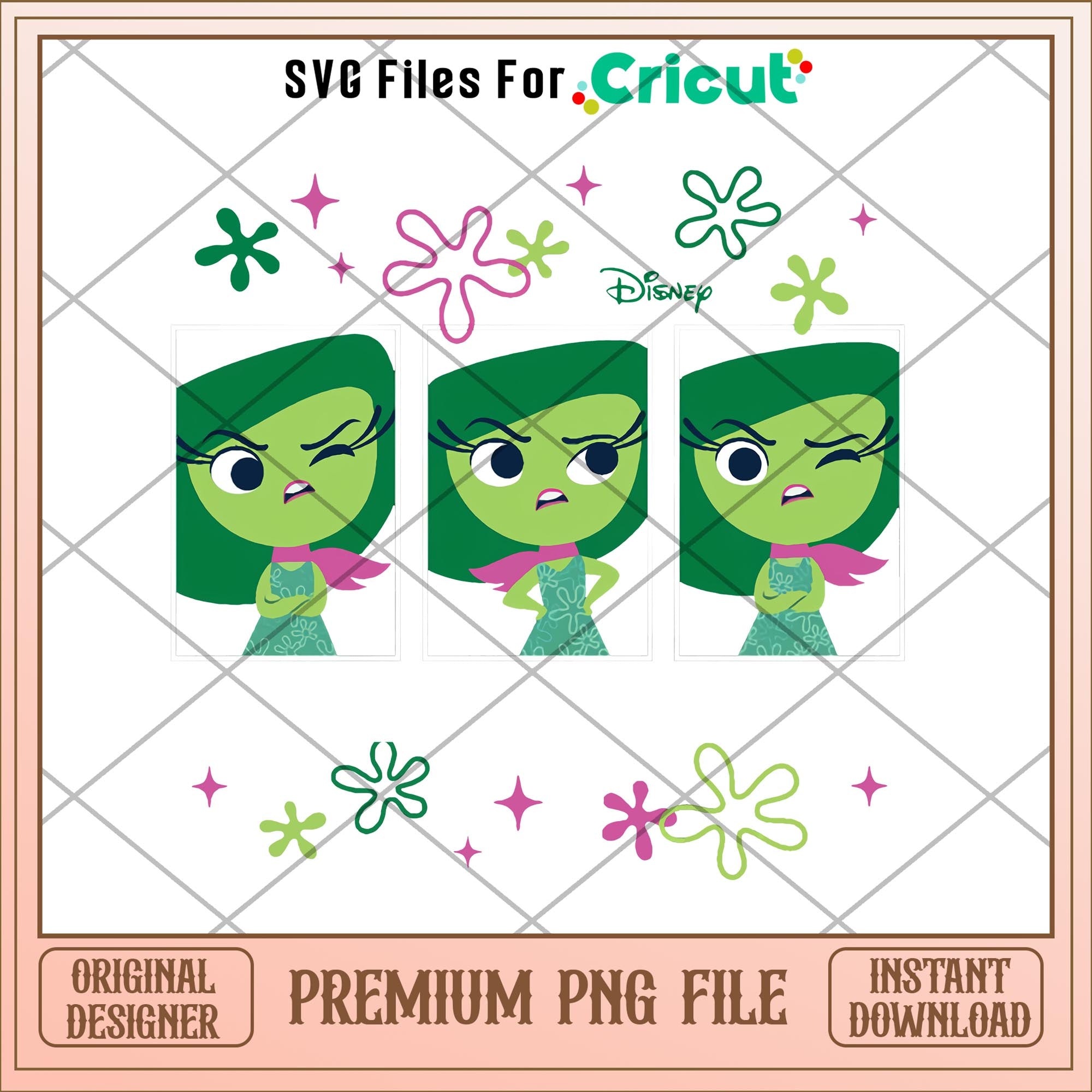 Emotions disgust Inside out 2 png – svg files for cricut