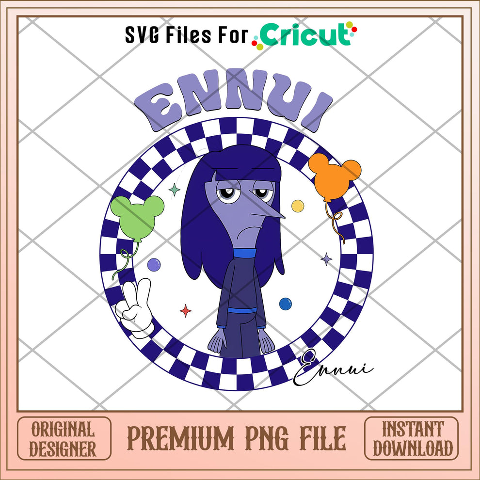 Emotions ennui Inside out 2 png – svg files for cricut