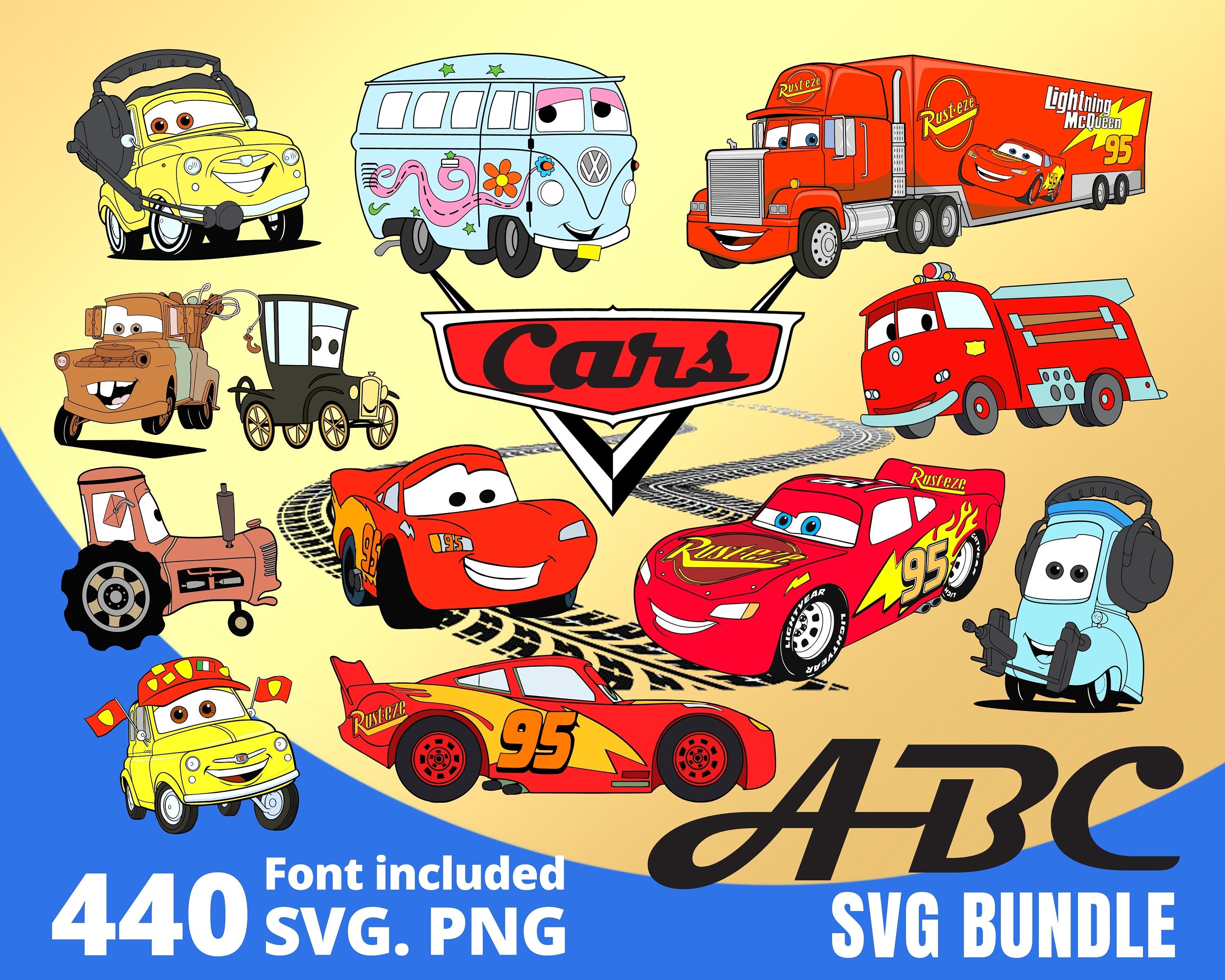 Disney Cars SVG, PNG Bundle – svg files for cricut
