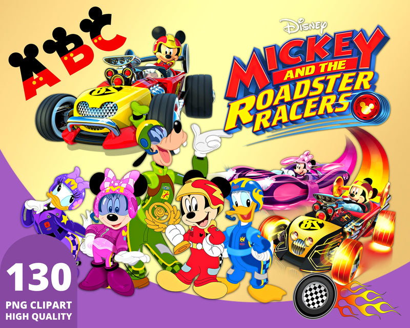 Mickey and Roadster Racers PNG bundle – svg files for cricut