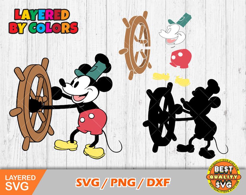 Classic Mickey Steamboat Willie SVG Bundle – svg files for cricut