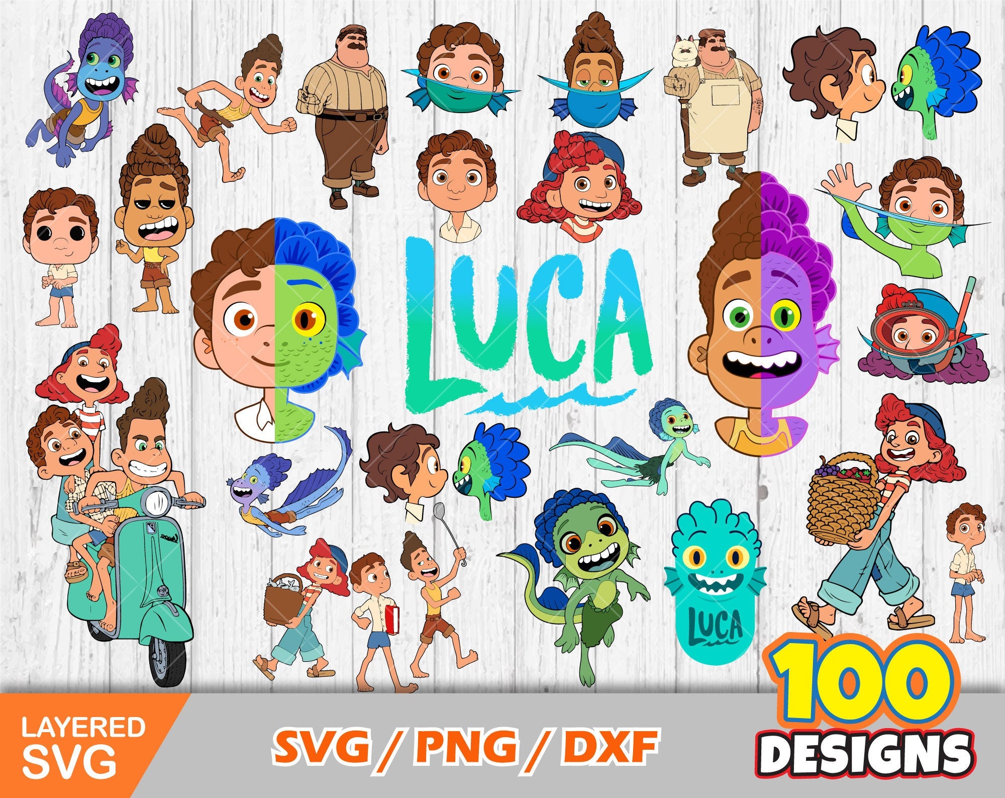 Disney Luca clipart SVG Bundle – svg files for cricut