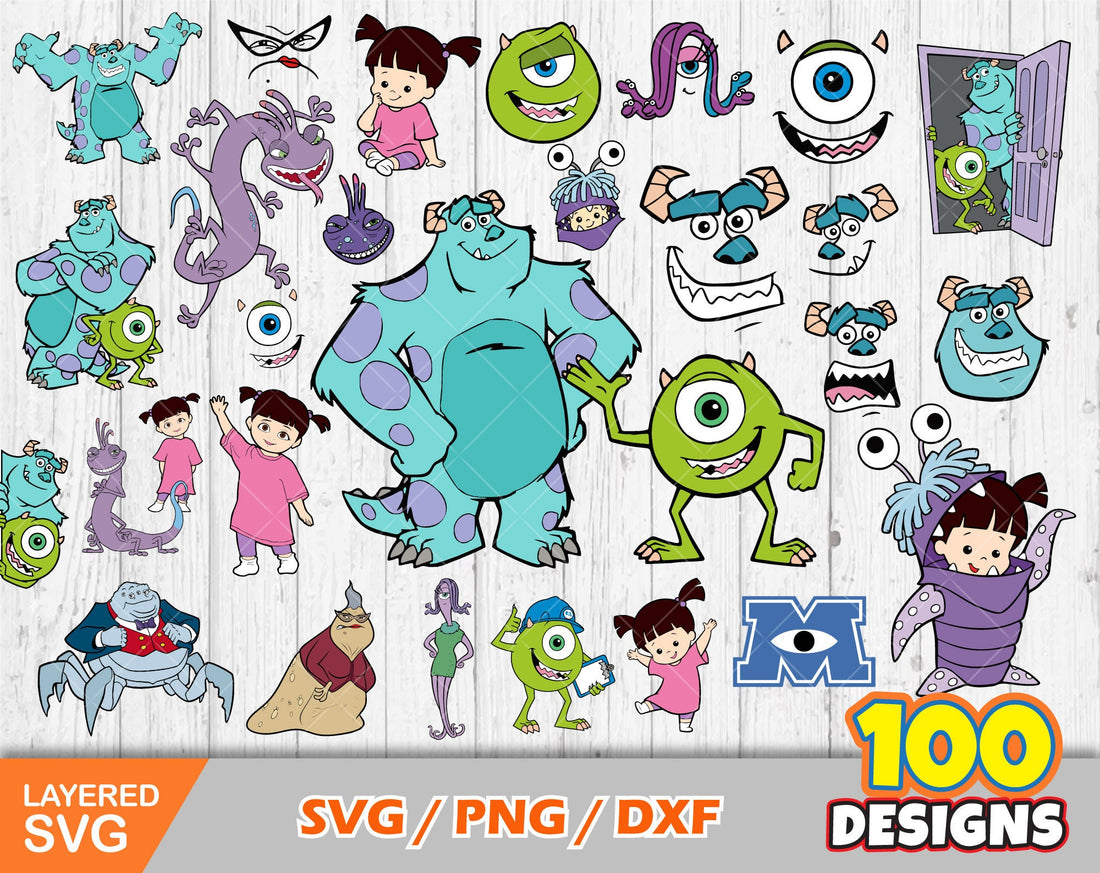 Monsters Inc clipart SVG Bundle – svg files for cricut