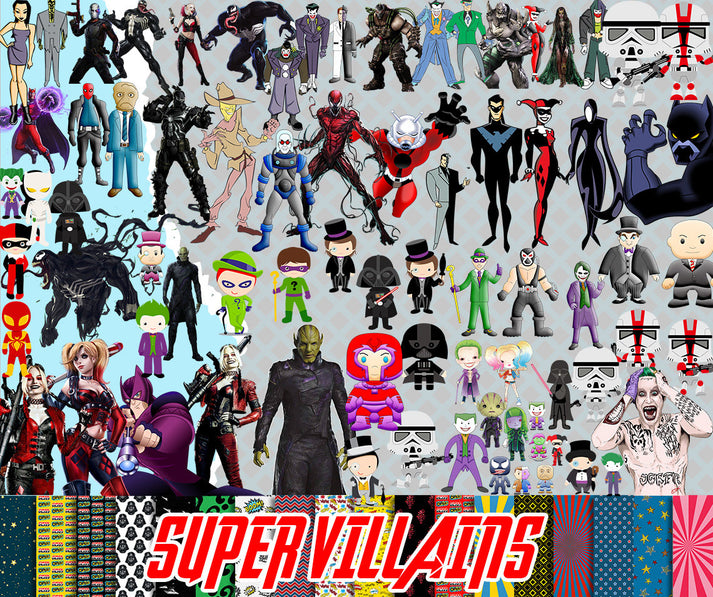 Super Villains PNG Clipart bundle – svg files for cricut