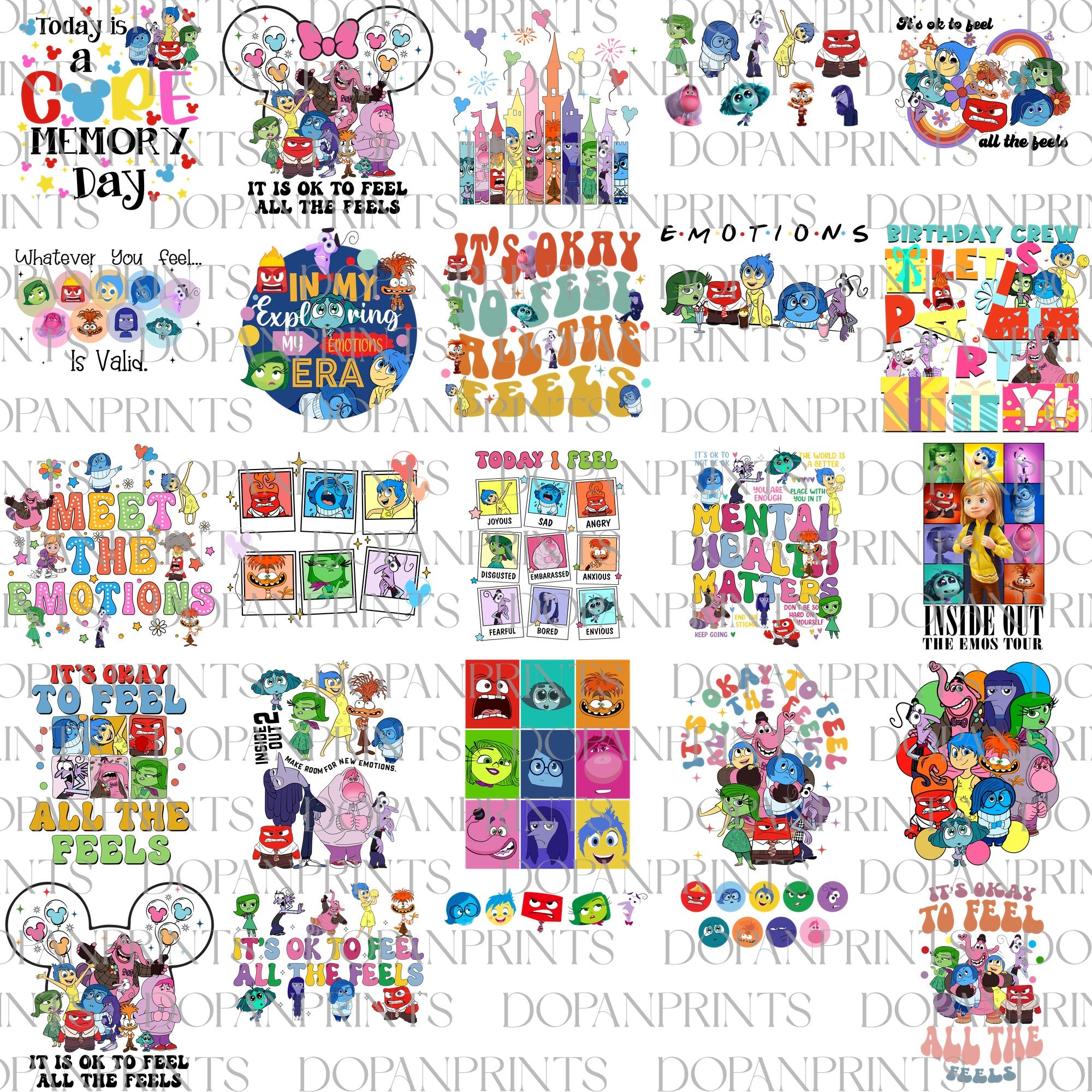 Inside out it okay to feel PNG bundle – svg files for cricut