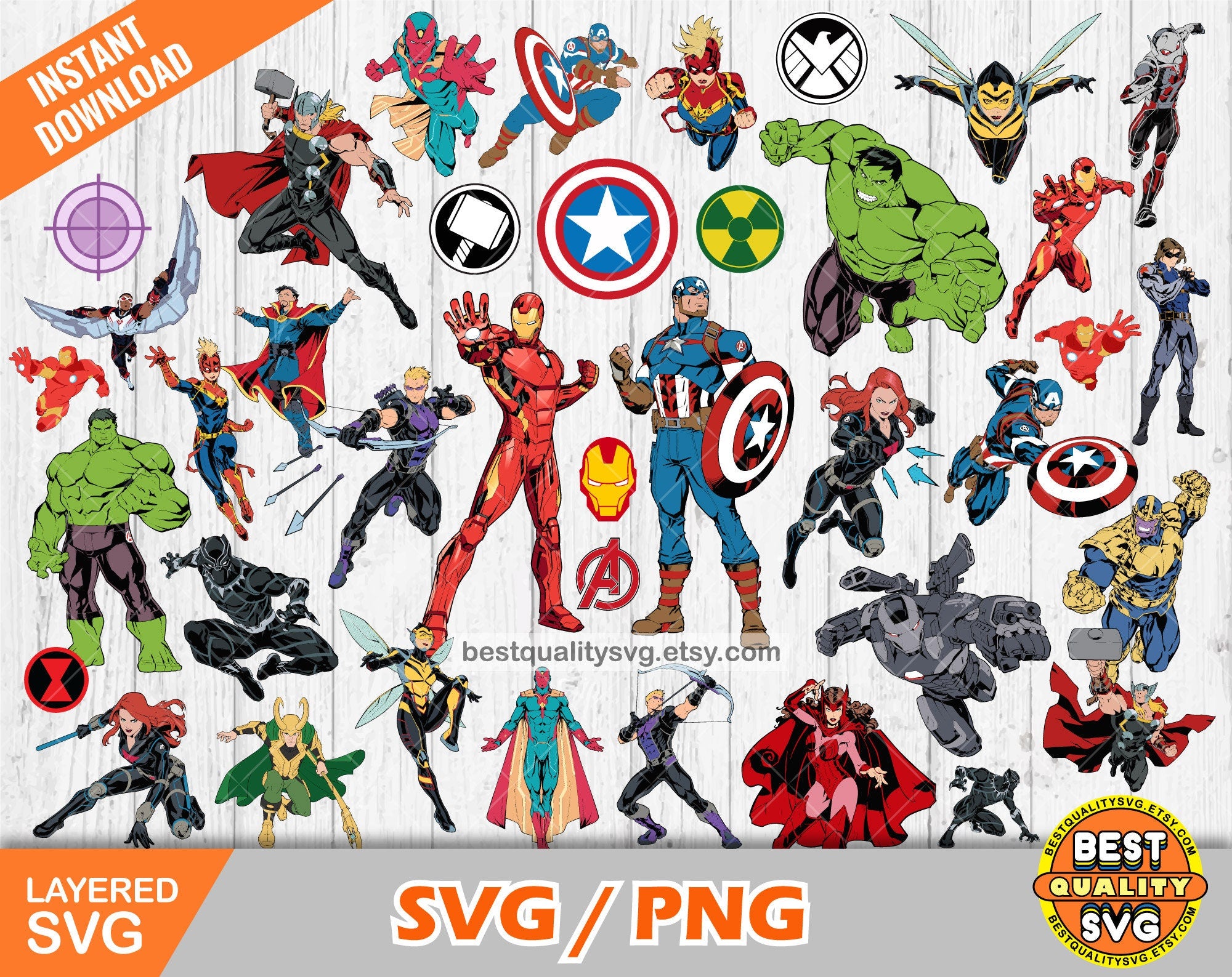 Avengers hero clipart SVG Bundle – svg files for cricut