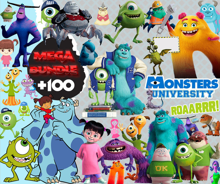 Monsters Inc clipart PNG bundle – svg files for cricut