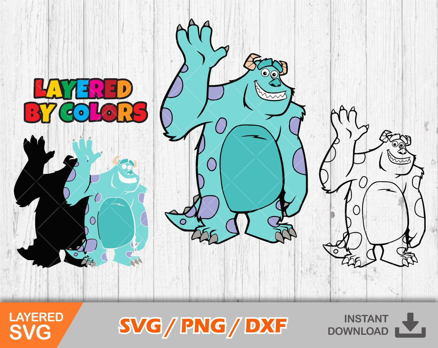 Monsters Inc Sully clipart SVG Bundle – svg files for cricut