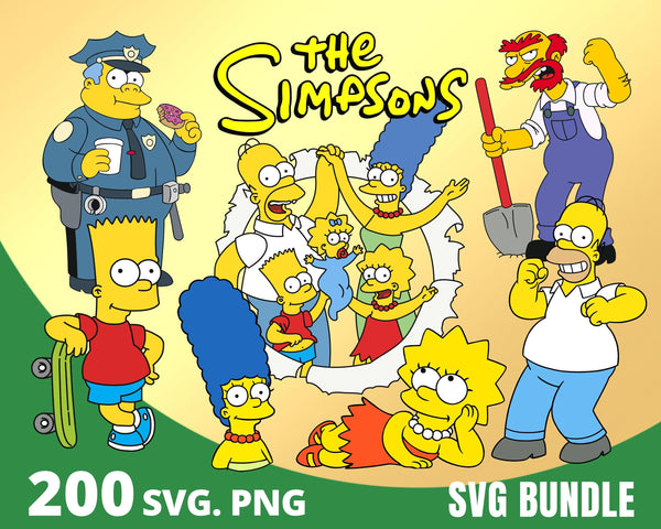The Simpsons SVG, PNG Bundle – svg files for cricut