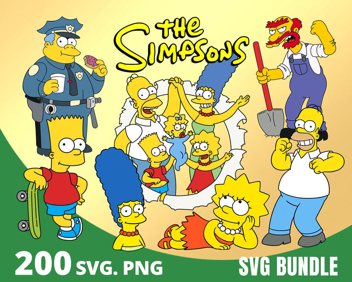 The Simpsons SVG, PNG Bundle – svg files for cricut