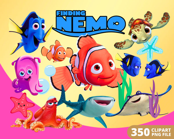 Finding Nemo Digital Papers PNG bundle – svg files for cricut