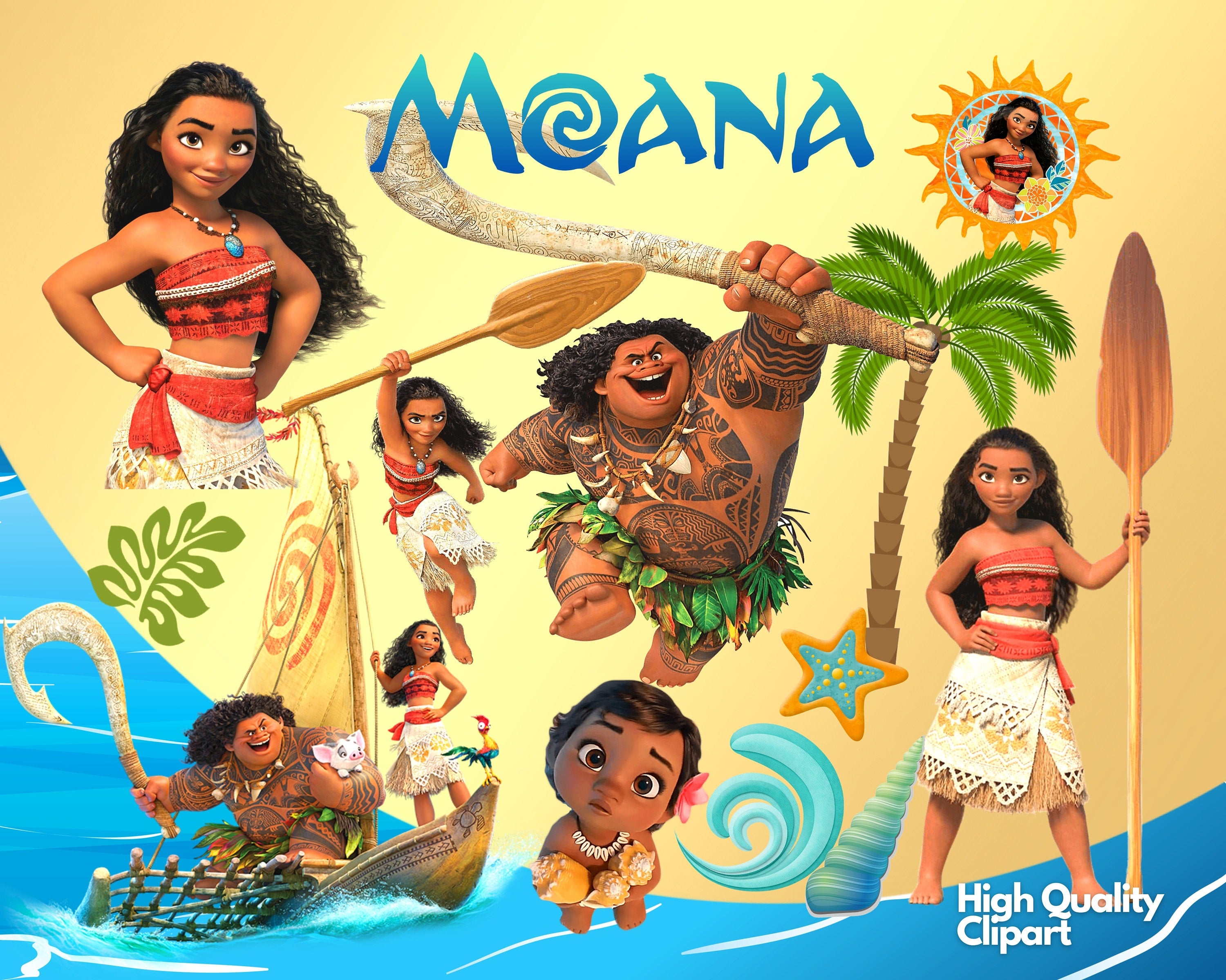 Disney Moana Clipart SVG, PNG bundle – svg files for cricut