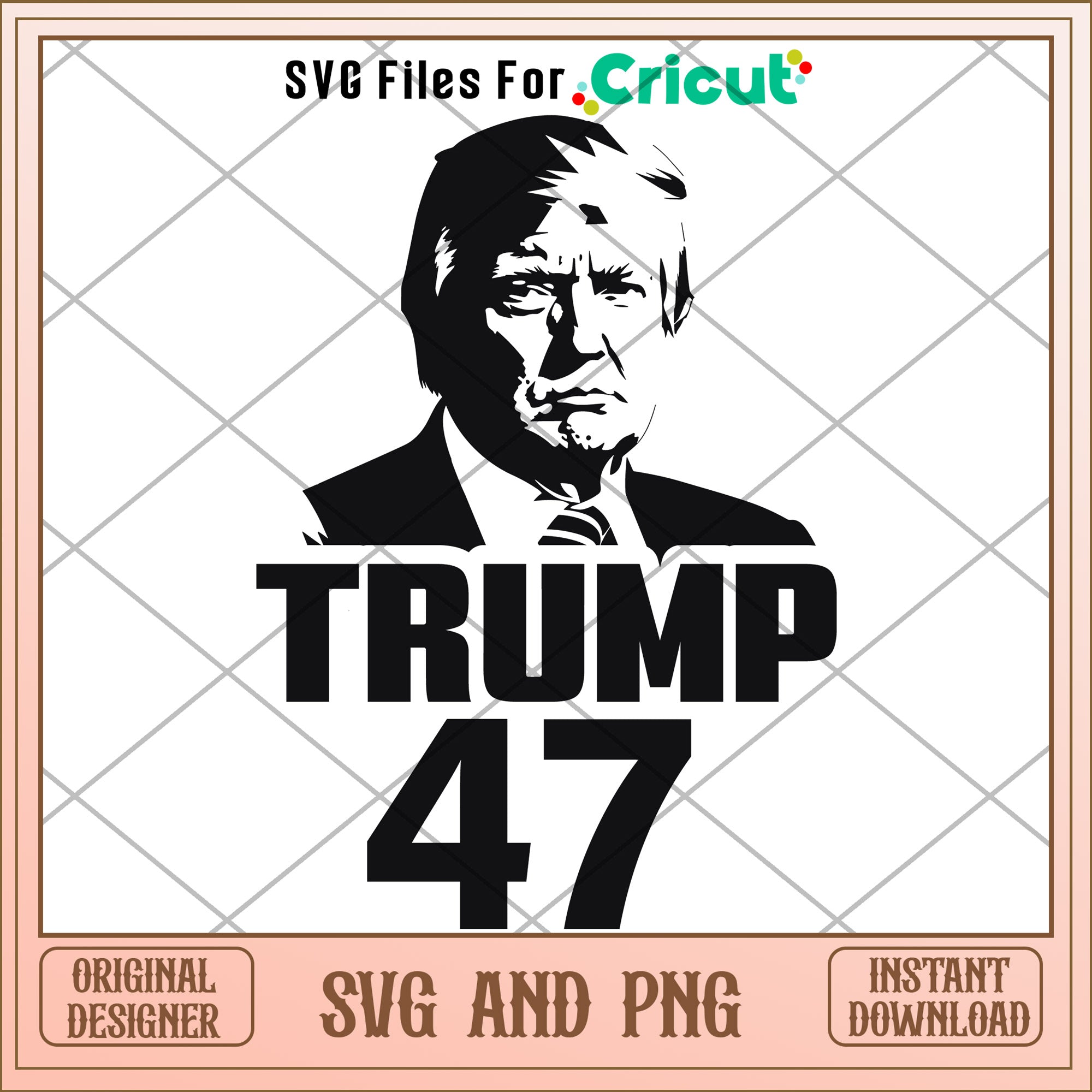 Trump president and number 47 SVG – svg files for cricut