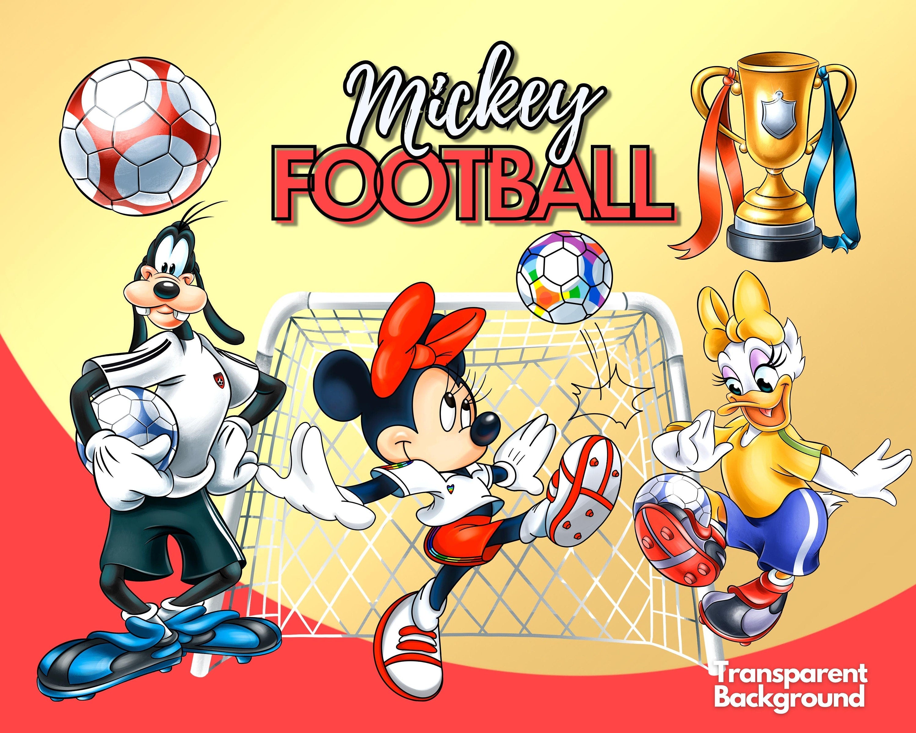 Mickey Football Clipart PNG bundle – svg files for cricut