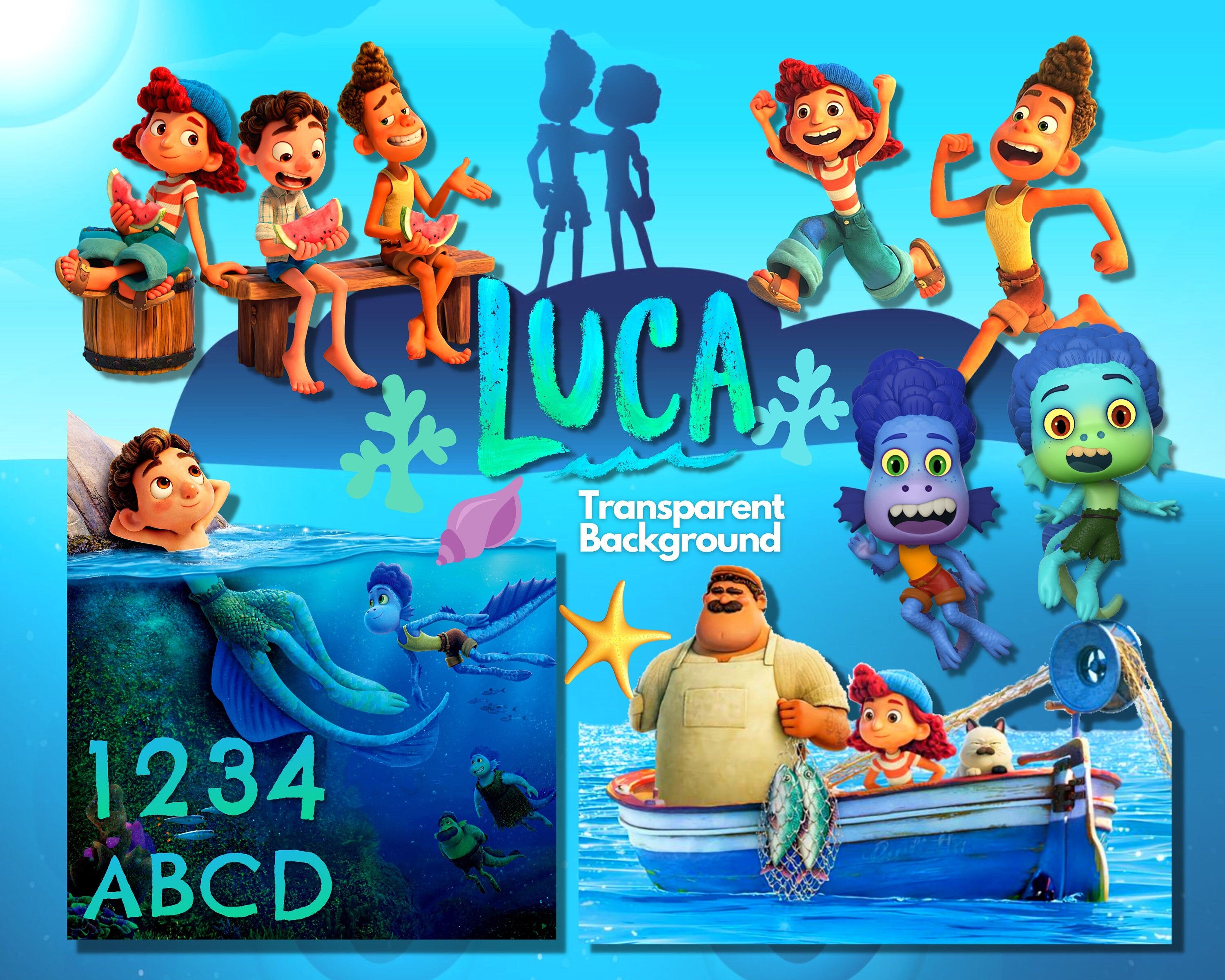 Luca Disney Clipart PNG bundle – svg files for cricut