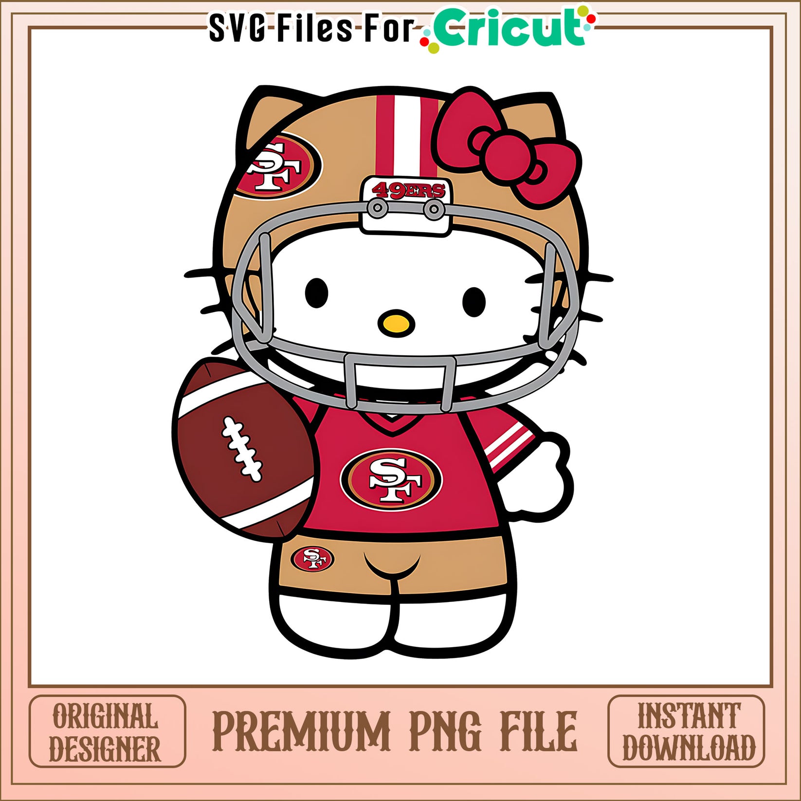 49ers Hello Kitty helmet png, San Francisco 49ers png, NFL png – svg ...