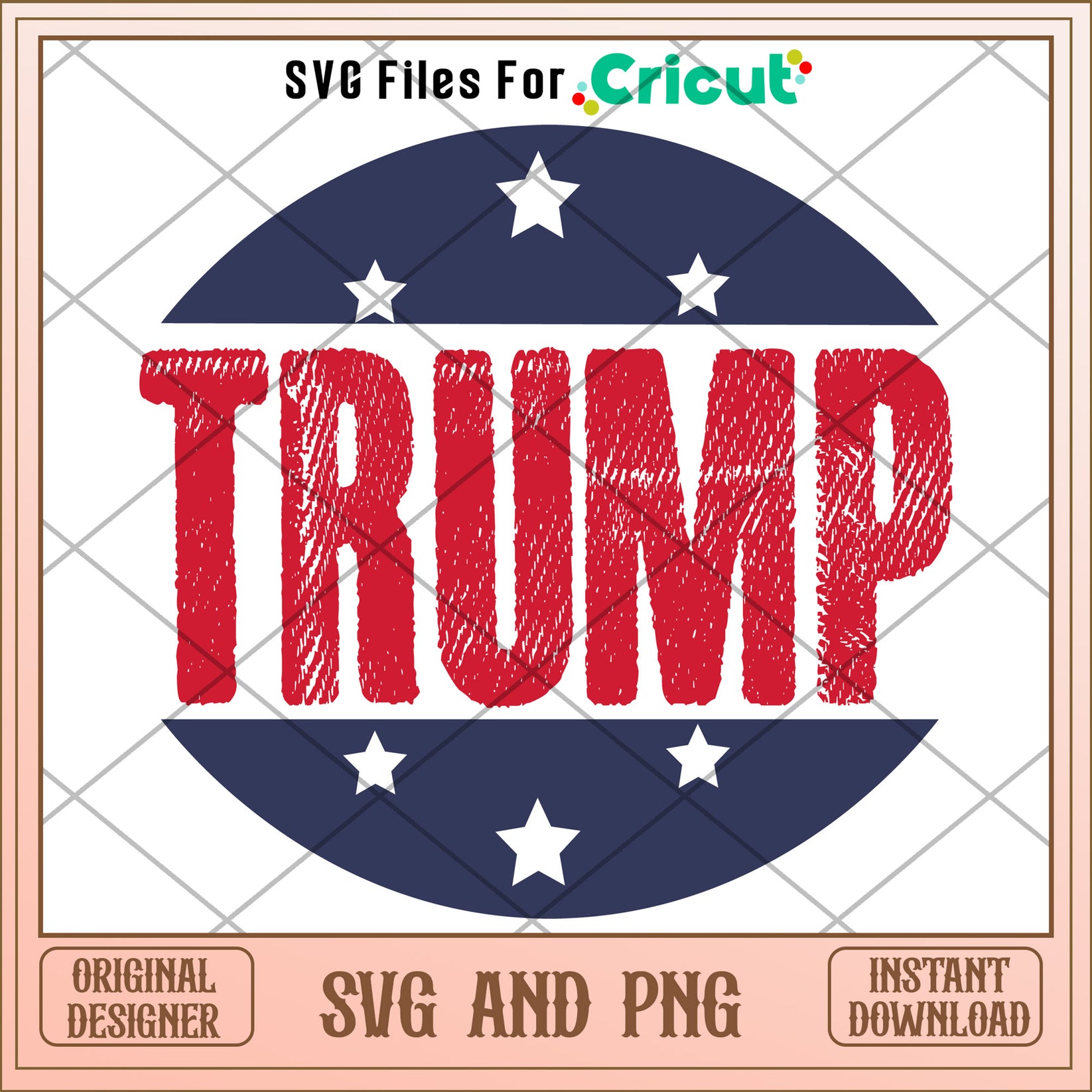Trump 2024 circle design SVG – svg files for cricut