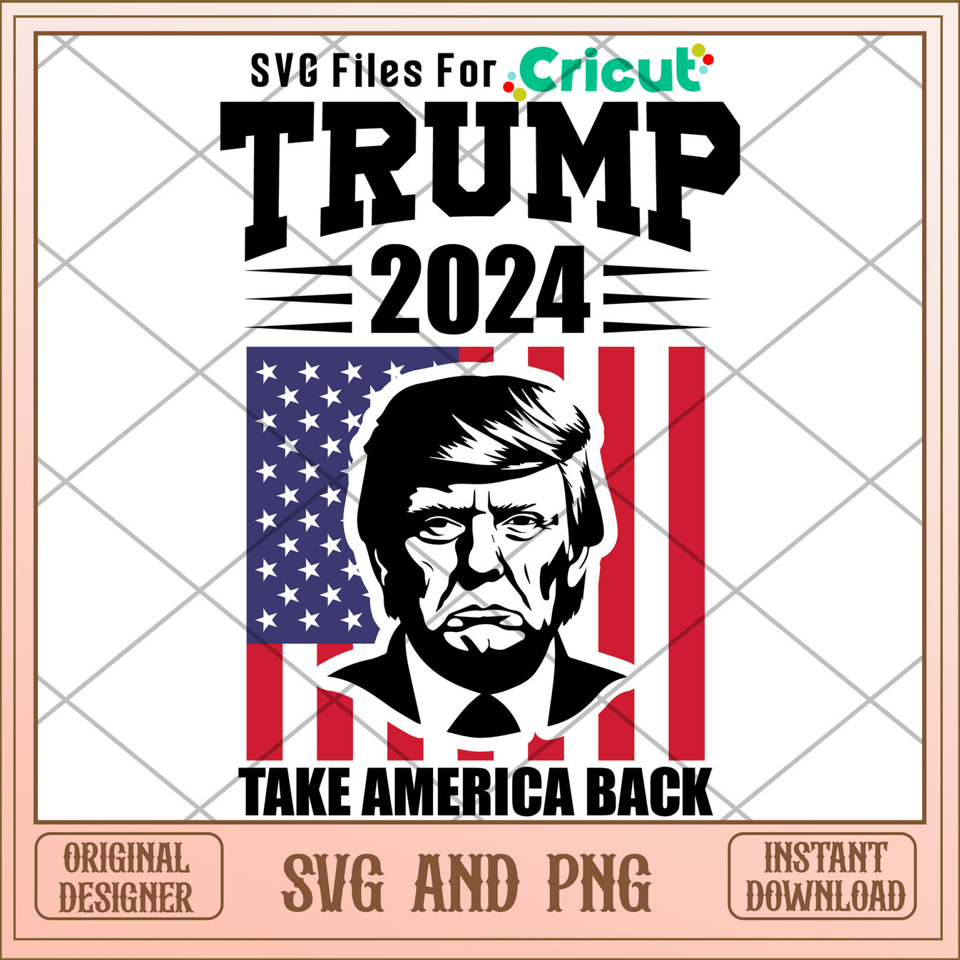 Trump 2024 america back SVG – svg files for cricut