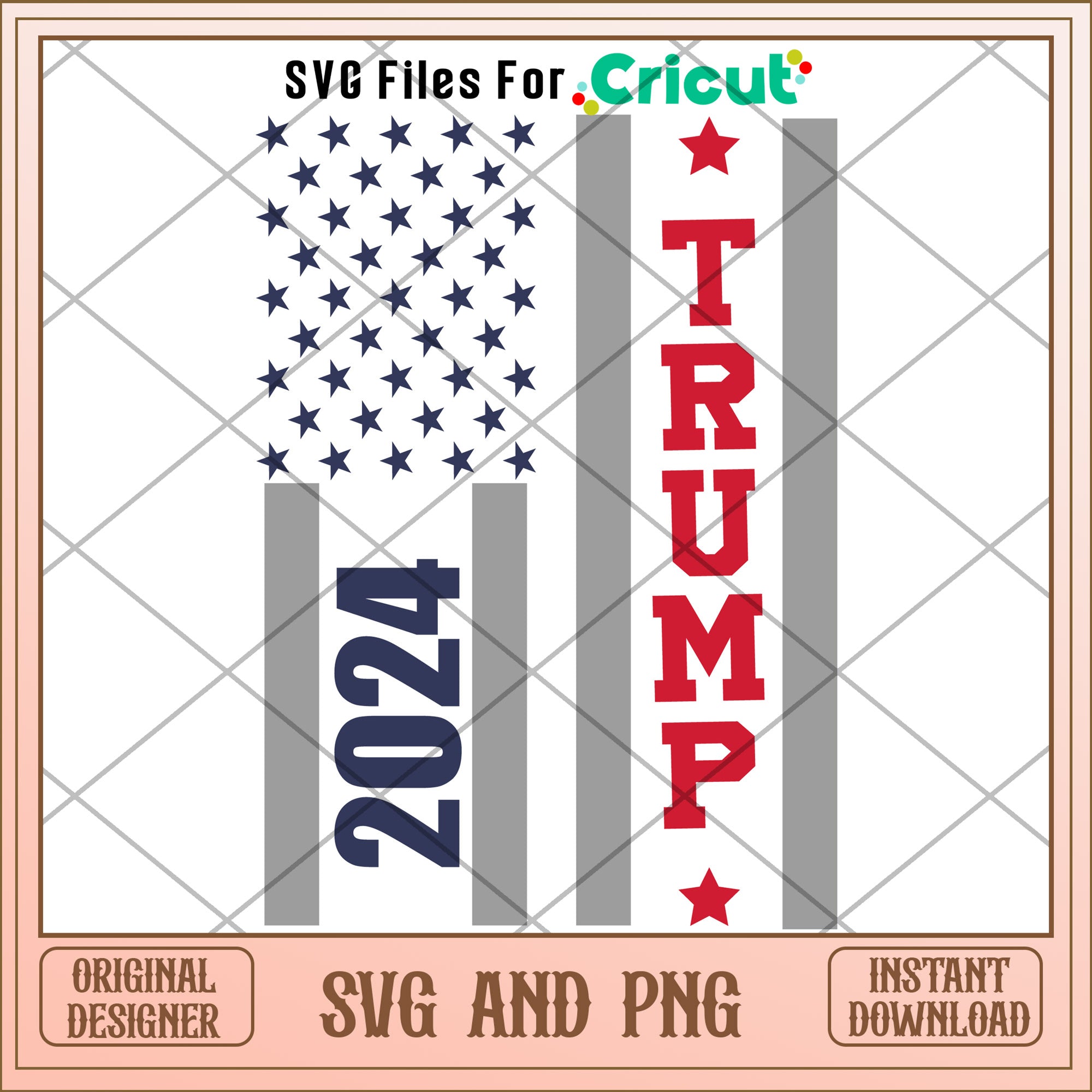 Trump 2024 and flag SVG – svg files for cricut