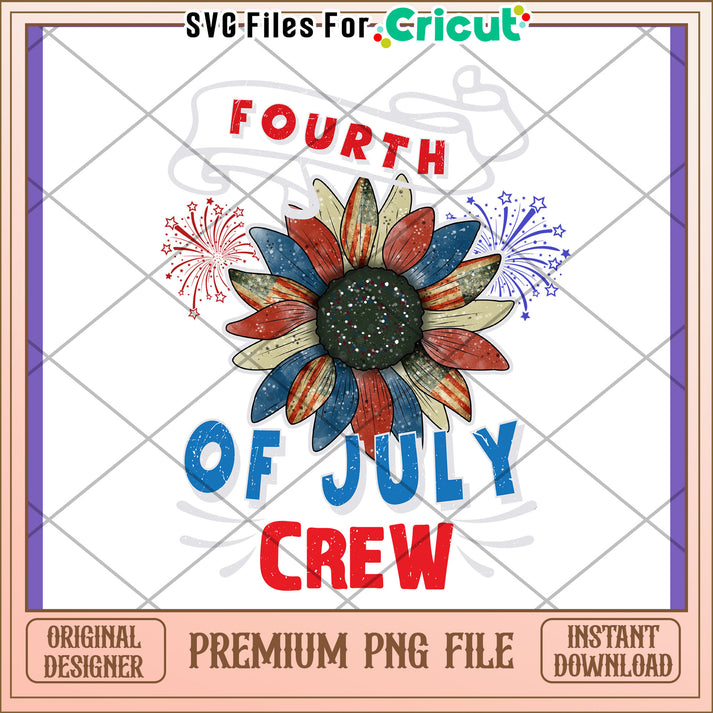 4th of July Sunflower PNG Design – svg files for cricut