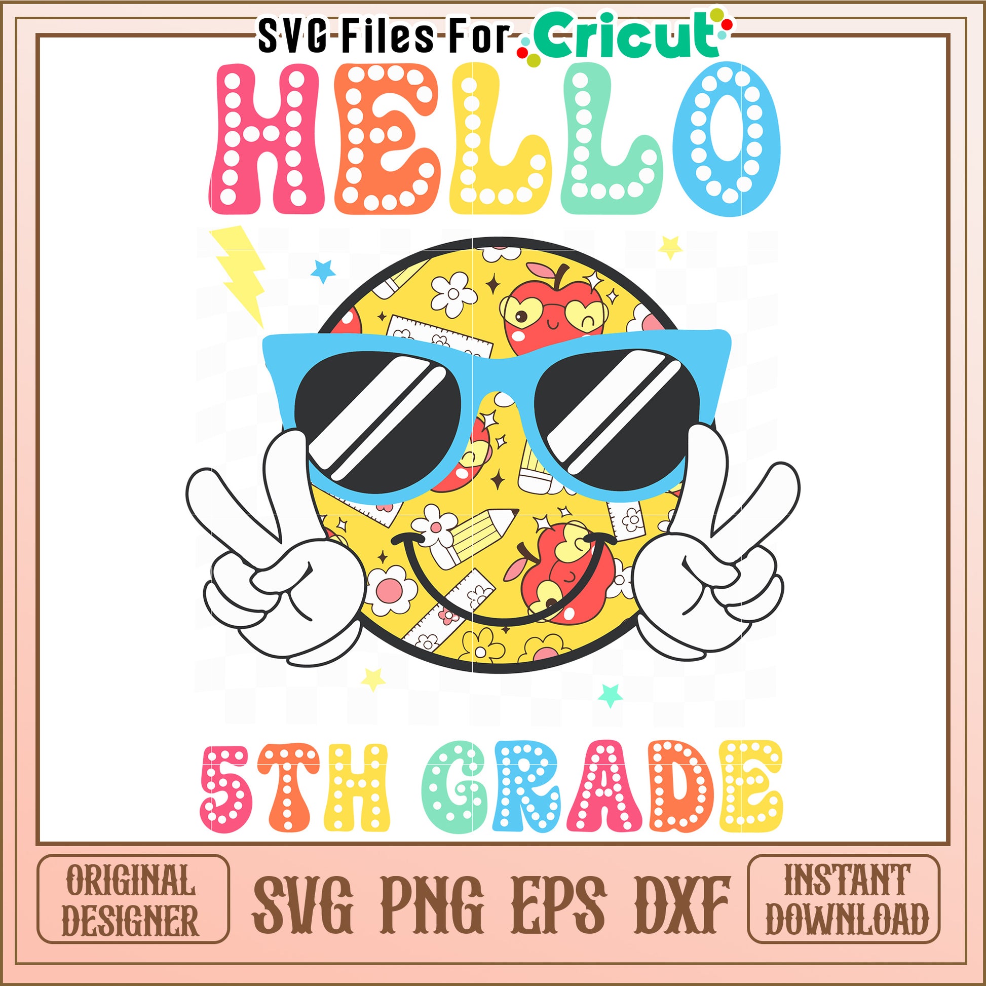 5th Grade SVG Design Cute Emoji – svg files for cricut