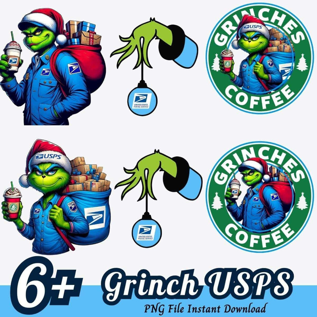 Boujee Grinch USPS PNG, Grinchmas bundle, Merry Christmas bundle – svg ...